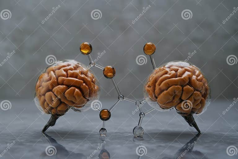 Creative Representation of Human Brains Connected by Molecular ...
