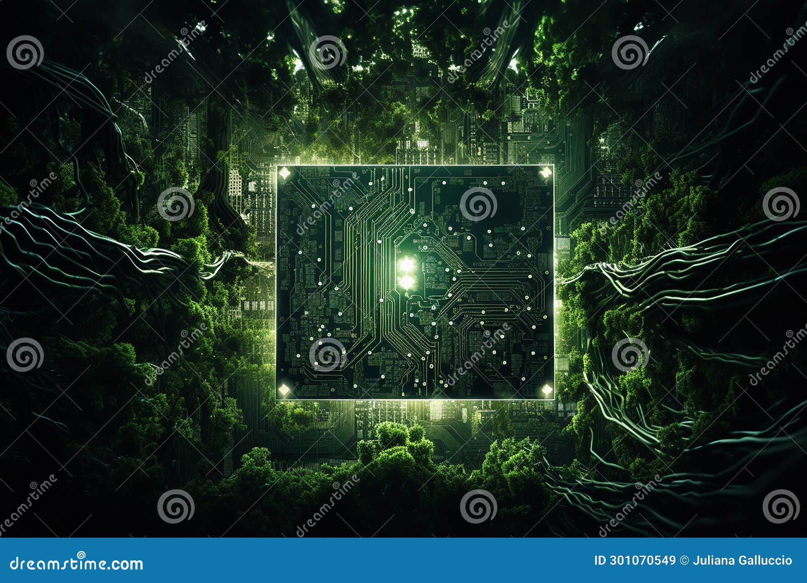 Nature and Technology Harmony Stock Image - Image of technological ...