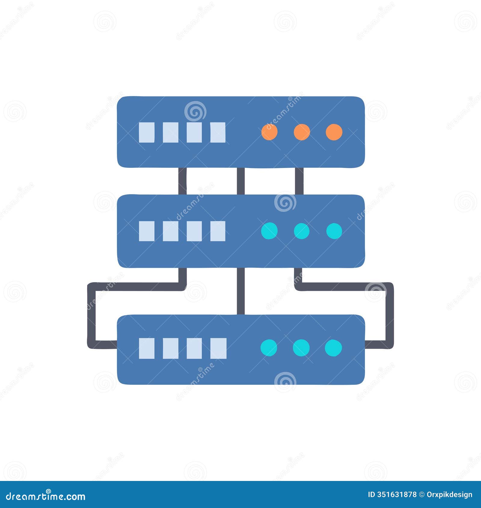 Creative Network Switch Icon Representation Stock Illustration ...