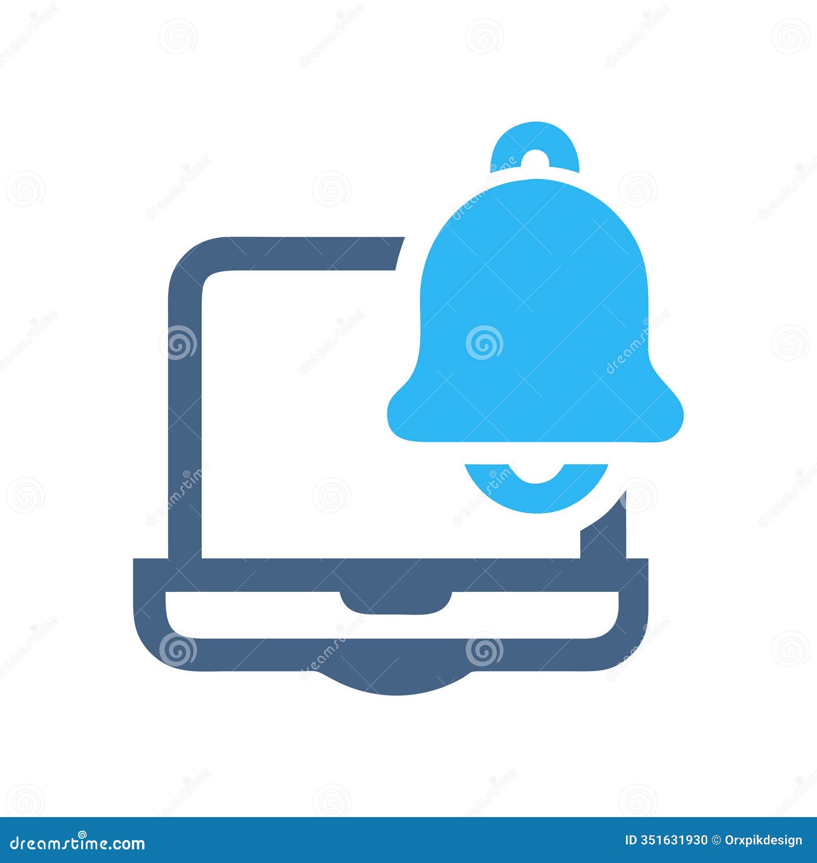 Creative Notification System Icon Representation Stock Illustration ...