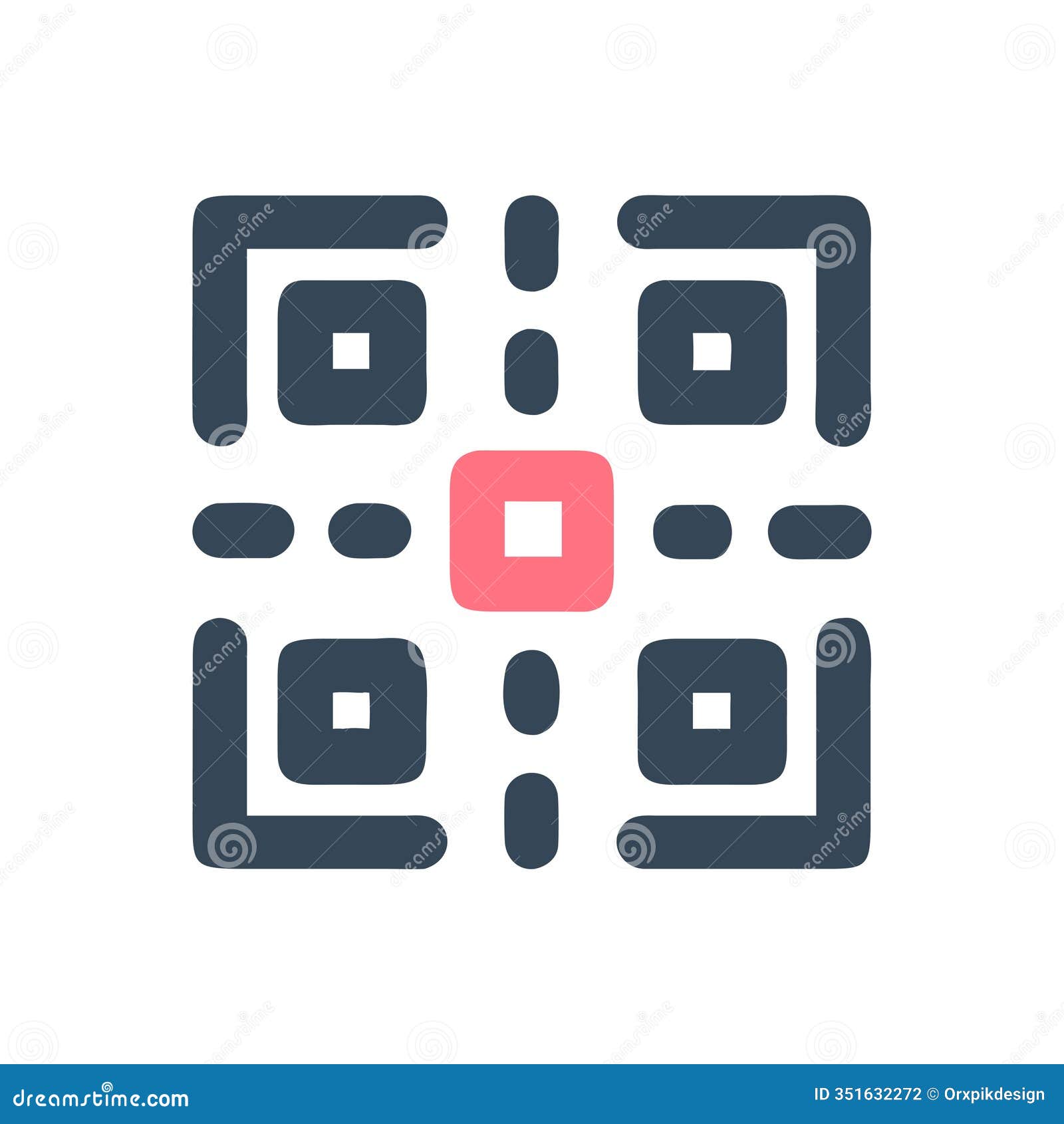 Creative QR Code Icon Representation Stock Illustration - Illustration ...