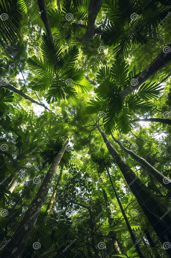 Creative Representation of Rainforest Canopy. Stock Illustration ...
