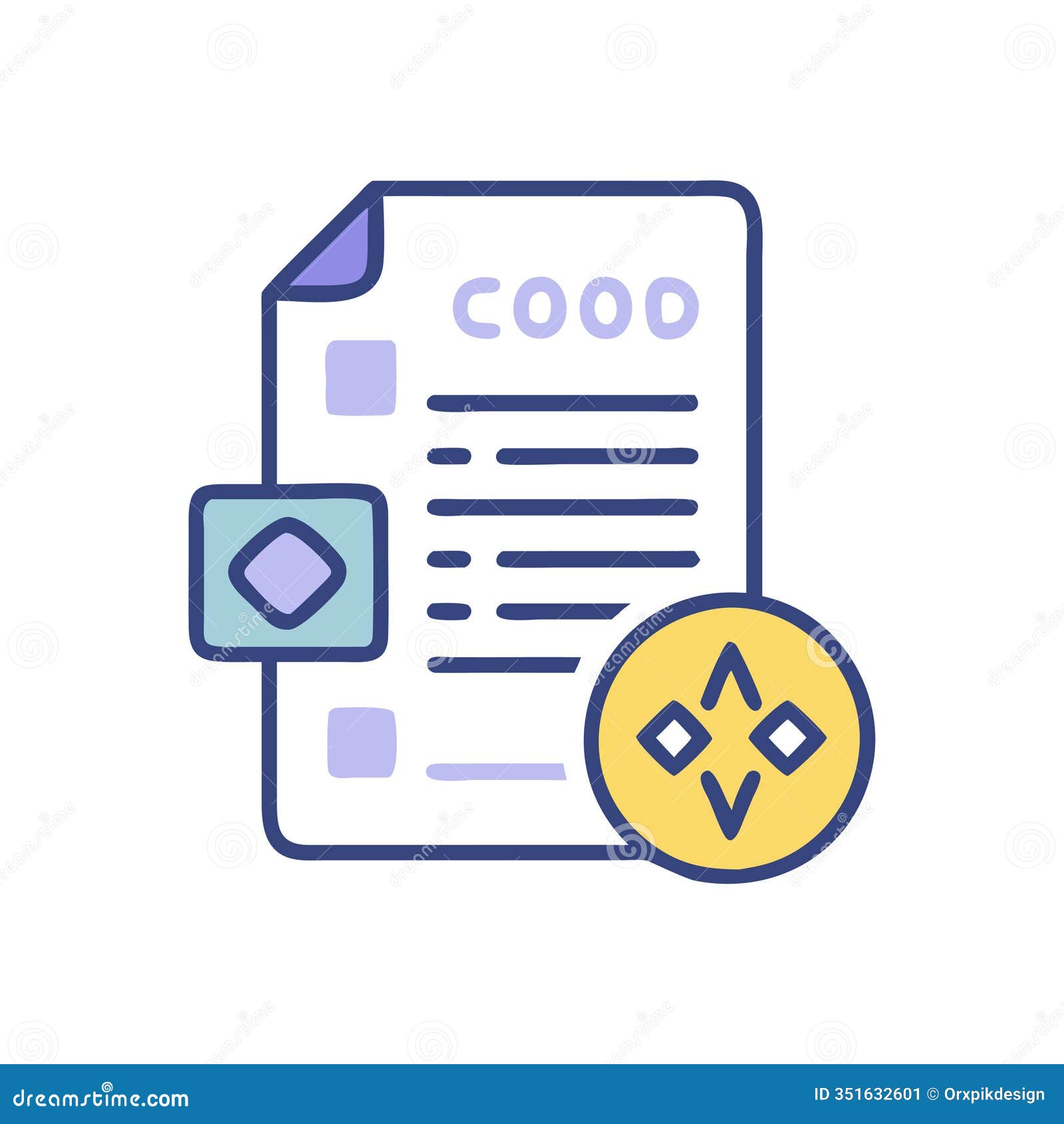 Creative Smart Contract Code Icon Representation Stock Illustration ...