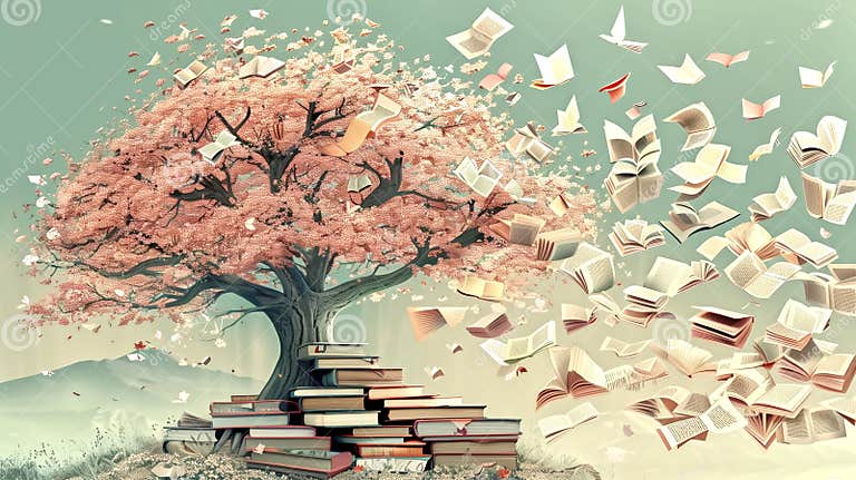 A Creative Representation of a Tree Where the Leaves are Replace Stock ...