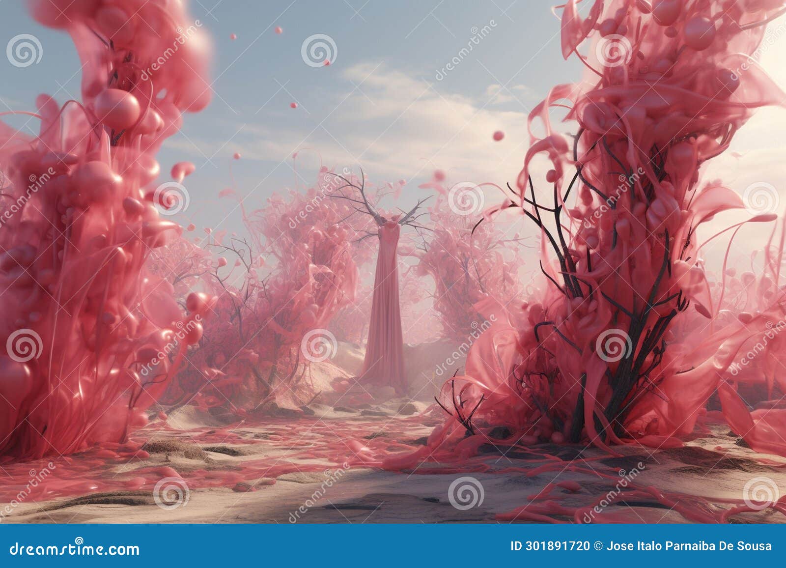 Creative Representations of Art Installations Stock Illustration ...