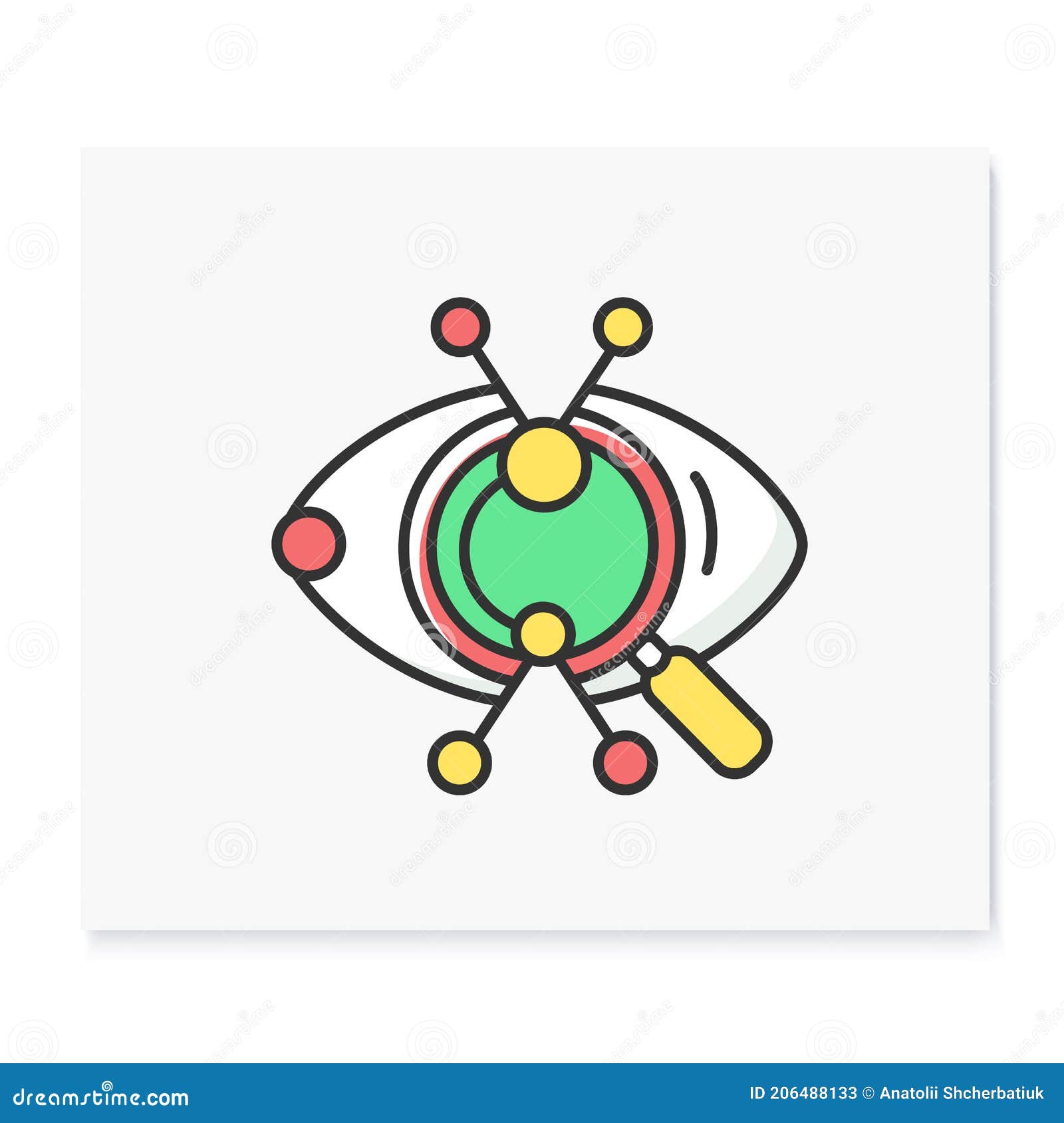 Creative Research Color Icon Stock Illustration - Illustration of task ...