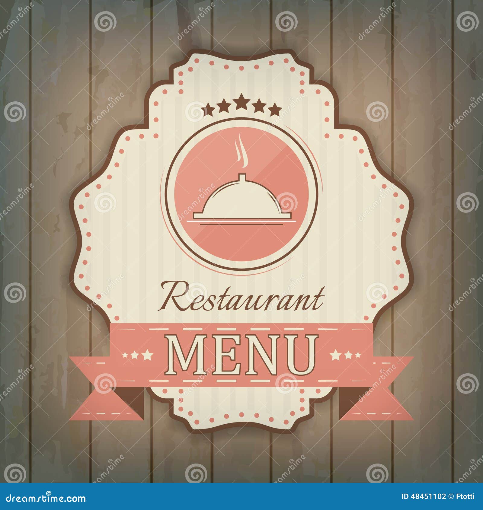 Creative Restaurant Menu Cover Design Wit Cooker Icon Stock Vector ...