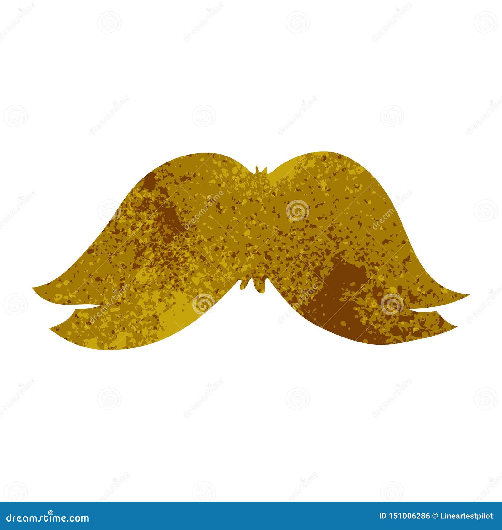 A Creative Retro Cartoon Doodle of a Mans Moustache Stock Vector ...