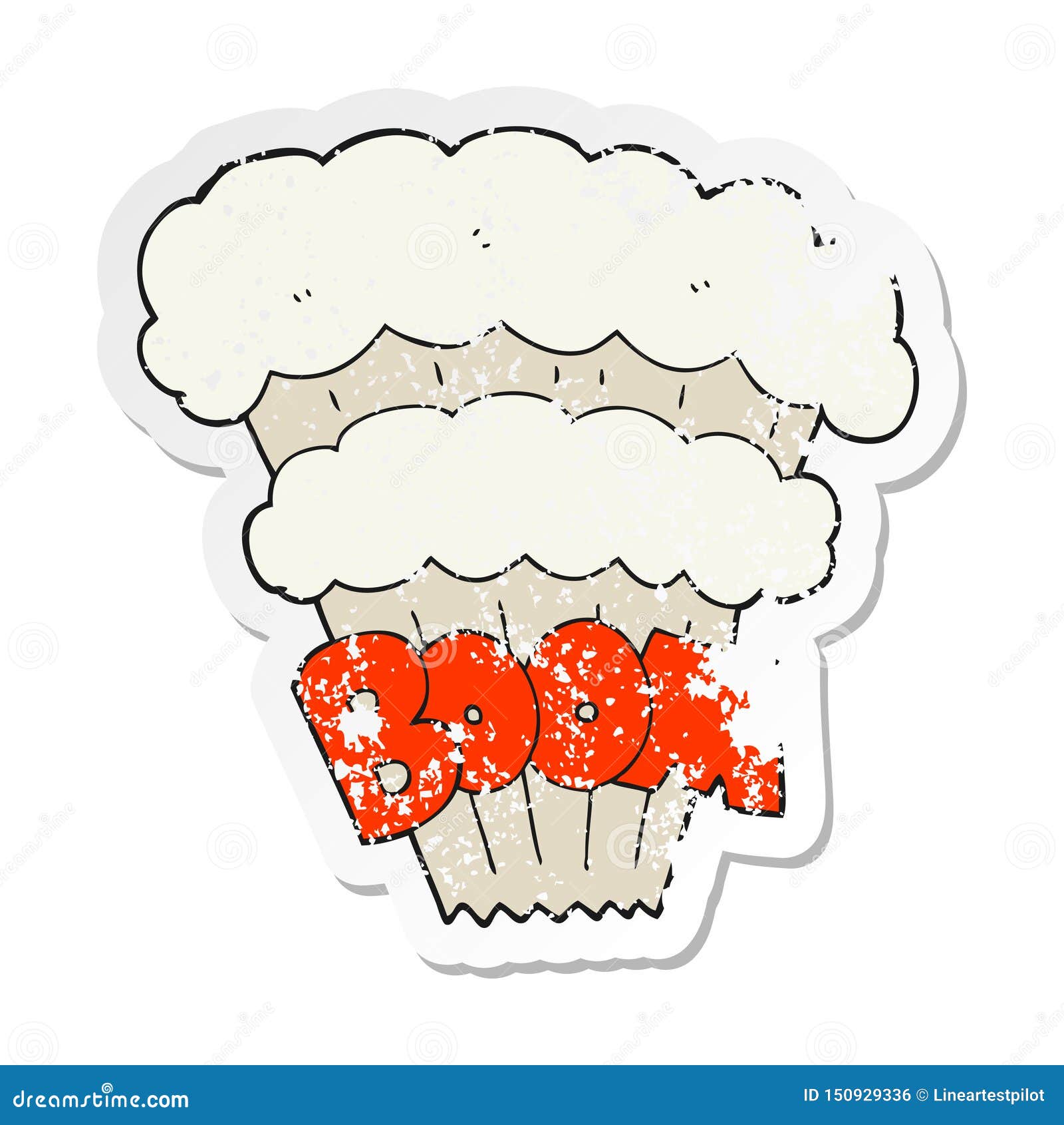 A Creative Retro Distressed Sticker of a Cartoon Explosion Stock Vector ...