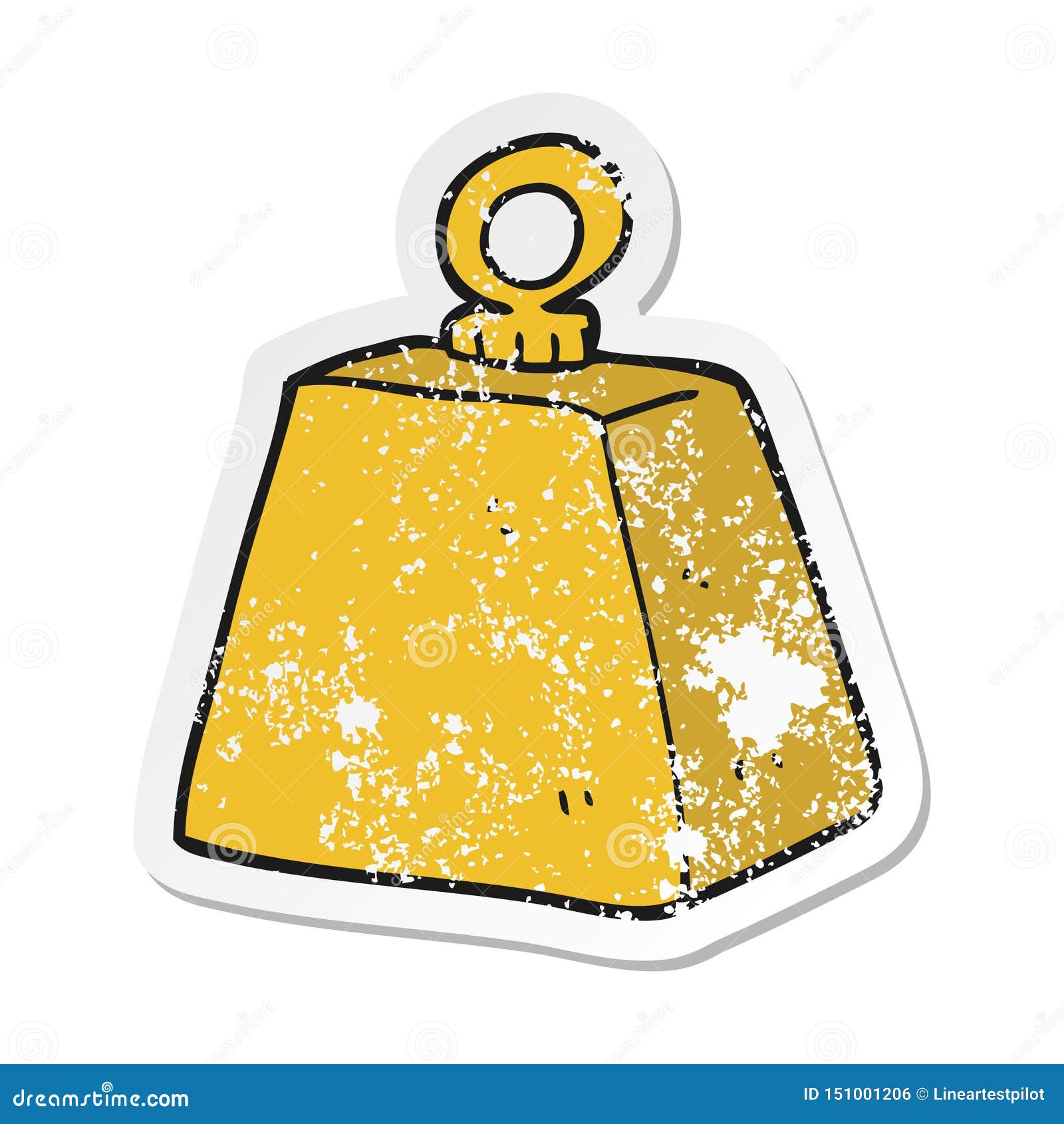 A Creative Retro Distressed Sticker of a Cartoon Heavy Weight Stock ...