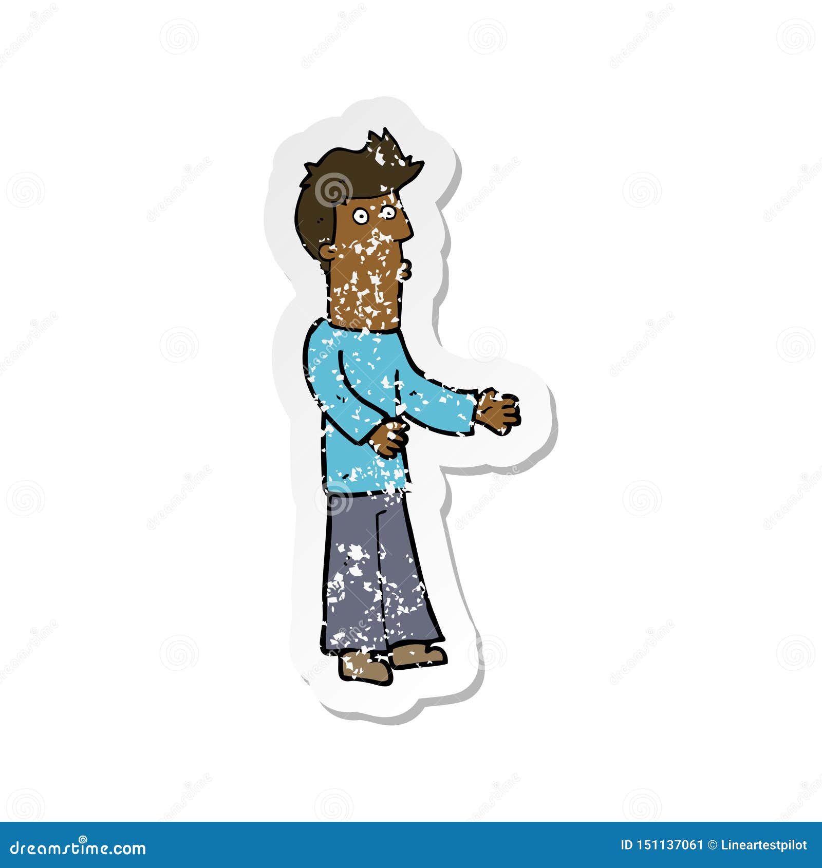 Sticker Man Male Boy Explaining Excuses Stock Illustrations – 8 Sticker ...