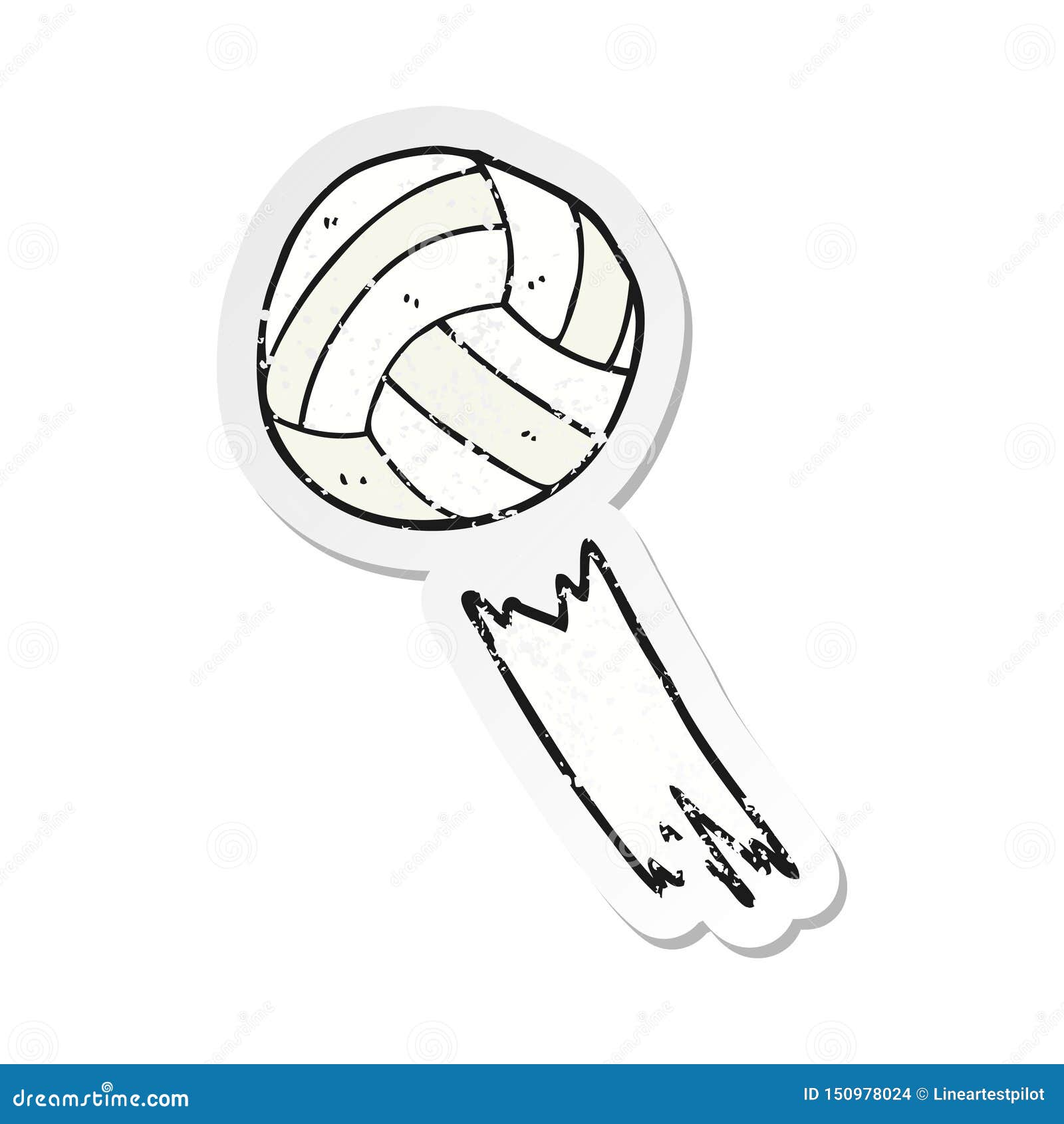 A Creative Retro Distressed Sticker of a Cartoon Soccer Ball Stock ...