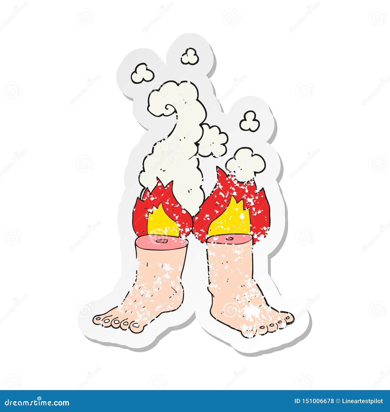 A Creative Retro Distressed Sticker of a Cartoon of Spontaneous Human ...