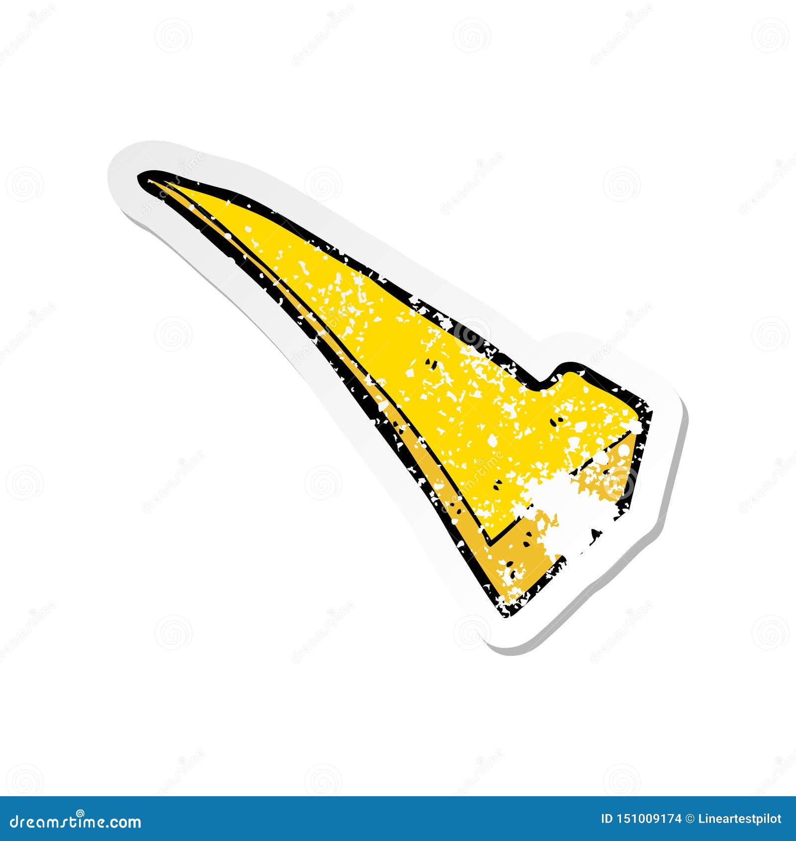 A Creative Retro Distressed Sticker of a Cartoon Tick Symbol Stock ...