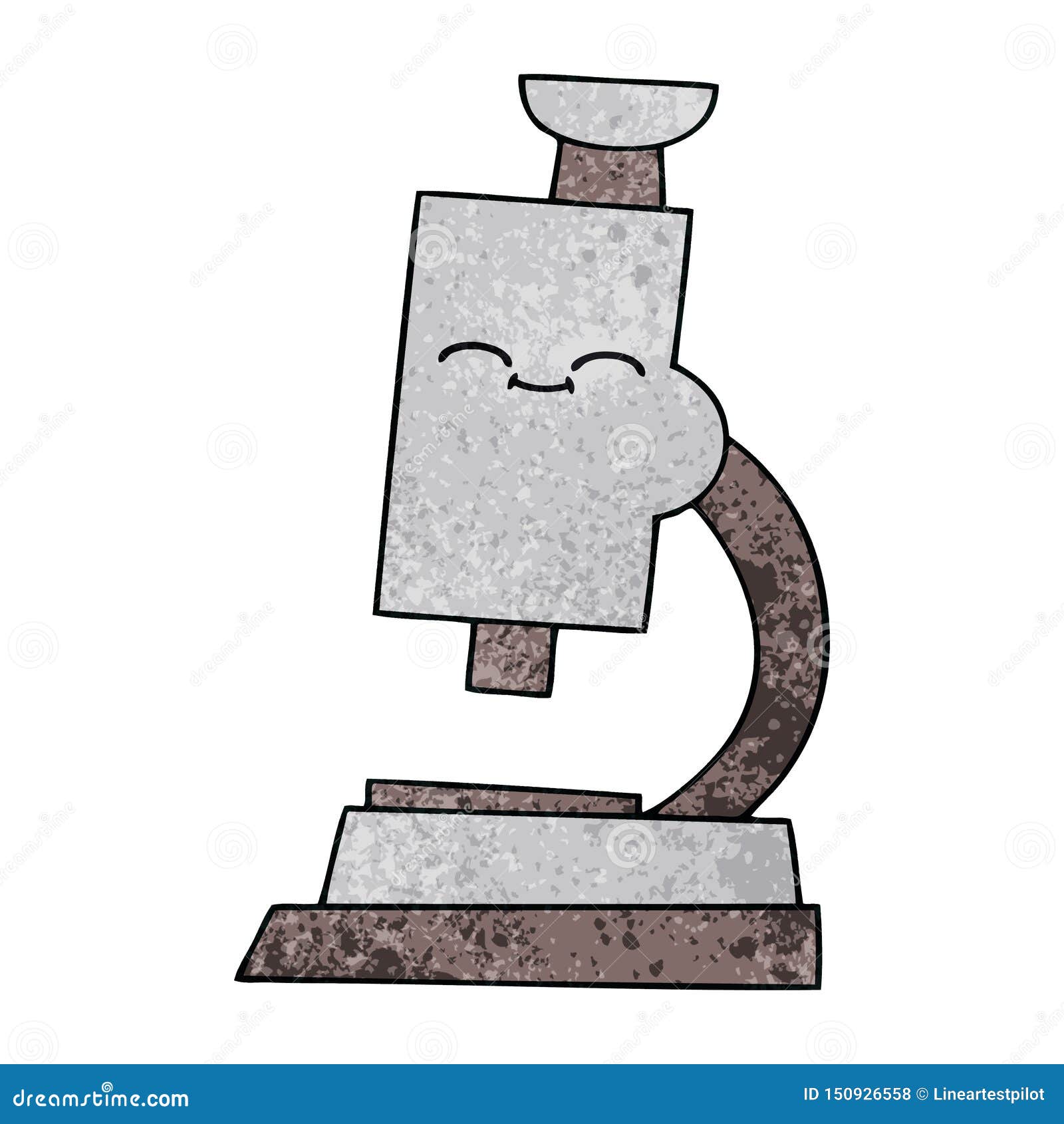 A Creative Retro Grunge Texture Cartoon Microscope Stock Vector ...
