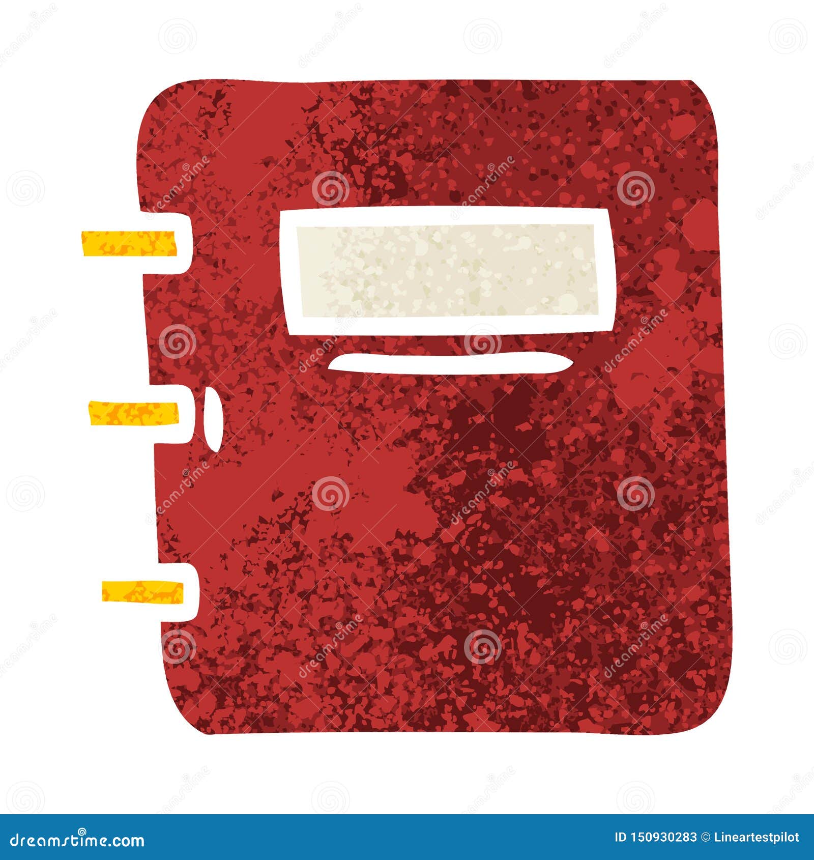 A Creative Retro Illustration Style Cartoon Journal Book Stock Vector ...