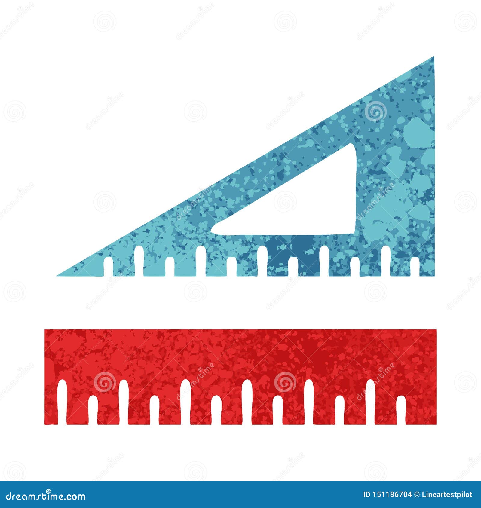 A Creative Retro Illustration Style Cartoon Maths Set Stock Vector ...