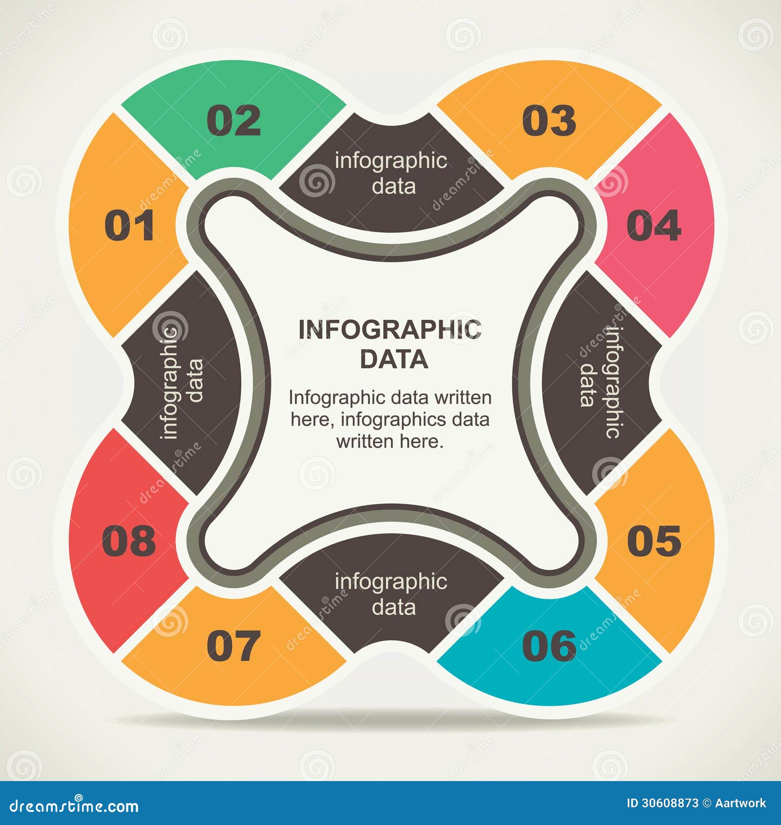 Creative Retro Template With Pencil Stair Flow Chart Vector ...
