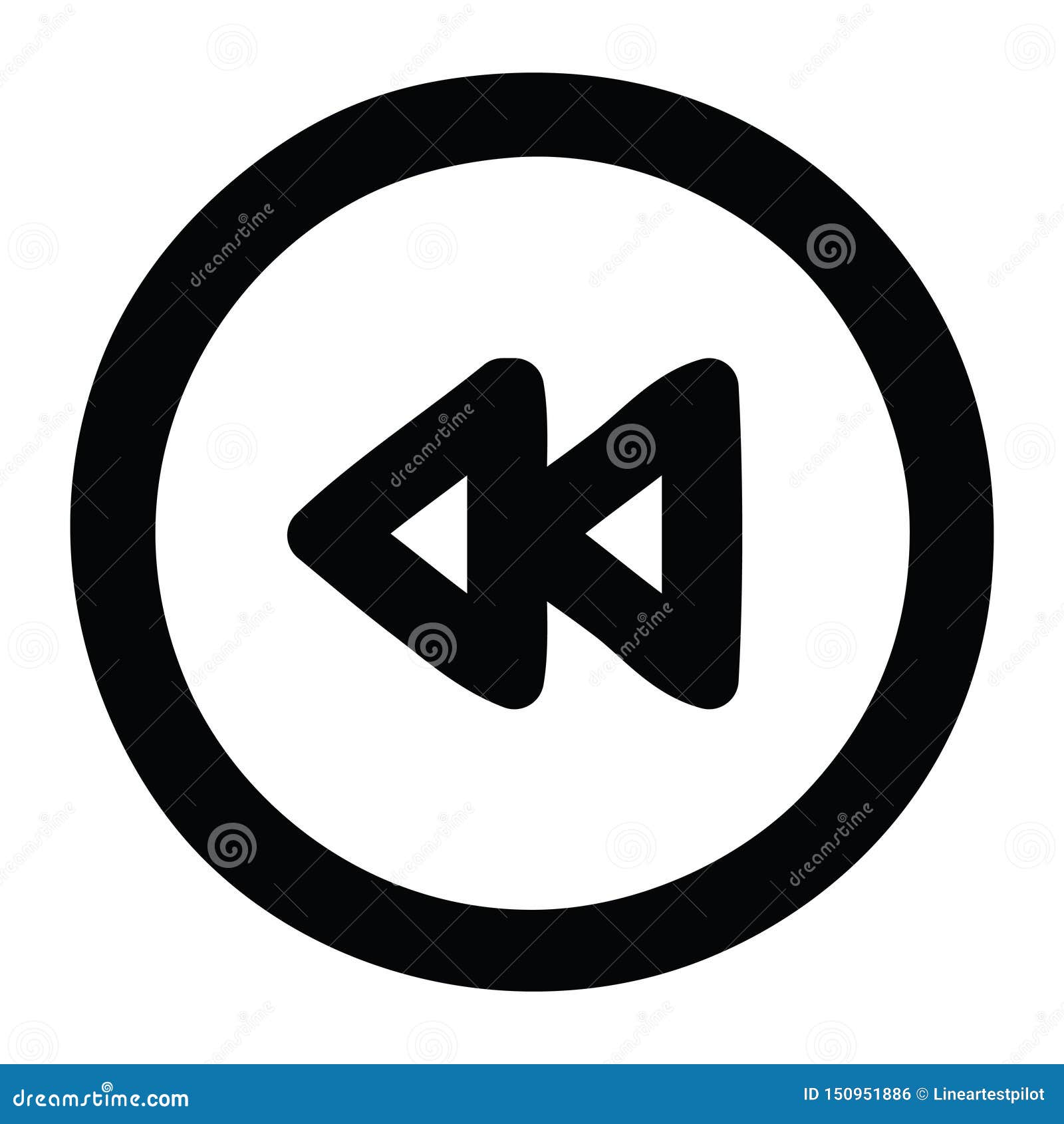 A Creative Rewind Button Icon Stock Vector - Illustration of footage ...