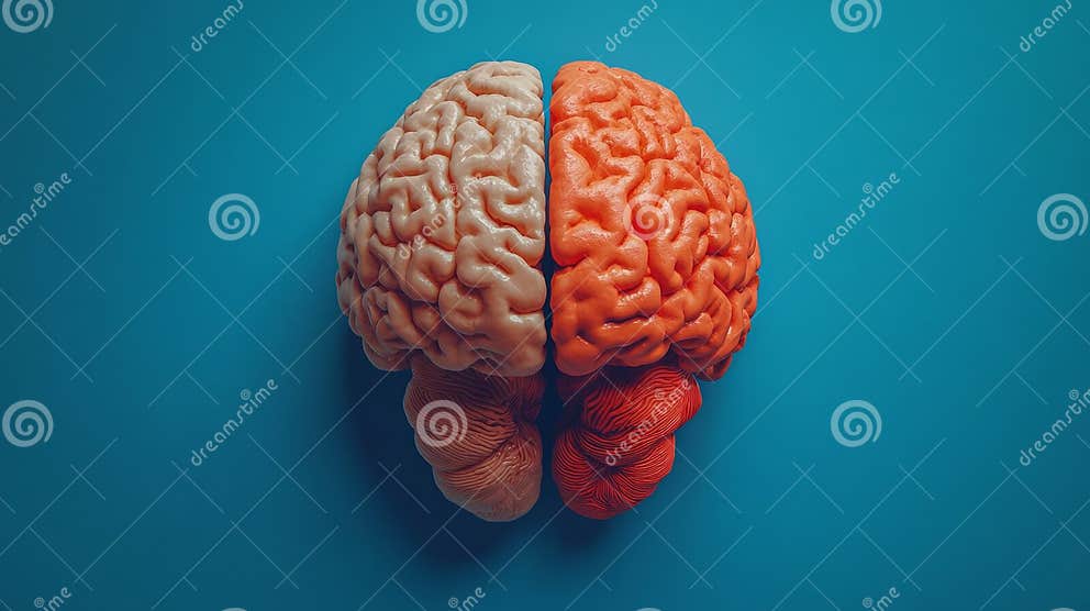 Right Brain Hemisphere Versus the Left Brain Hemisphere Stock ...