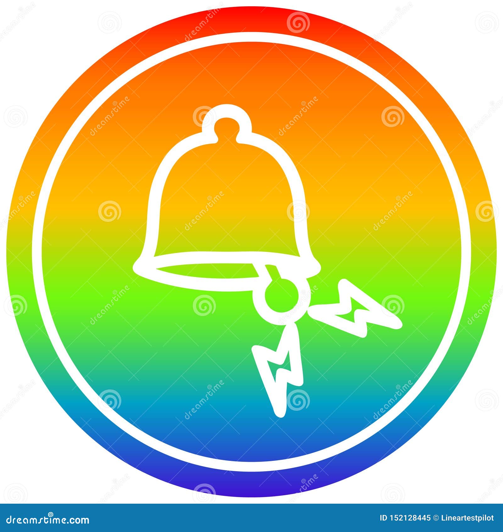 A Creative Ringing Bell Circular in Rainbow Spectrum Stock Vector ...
