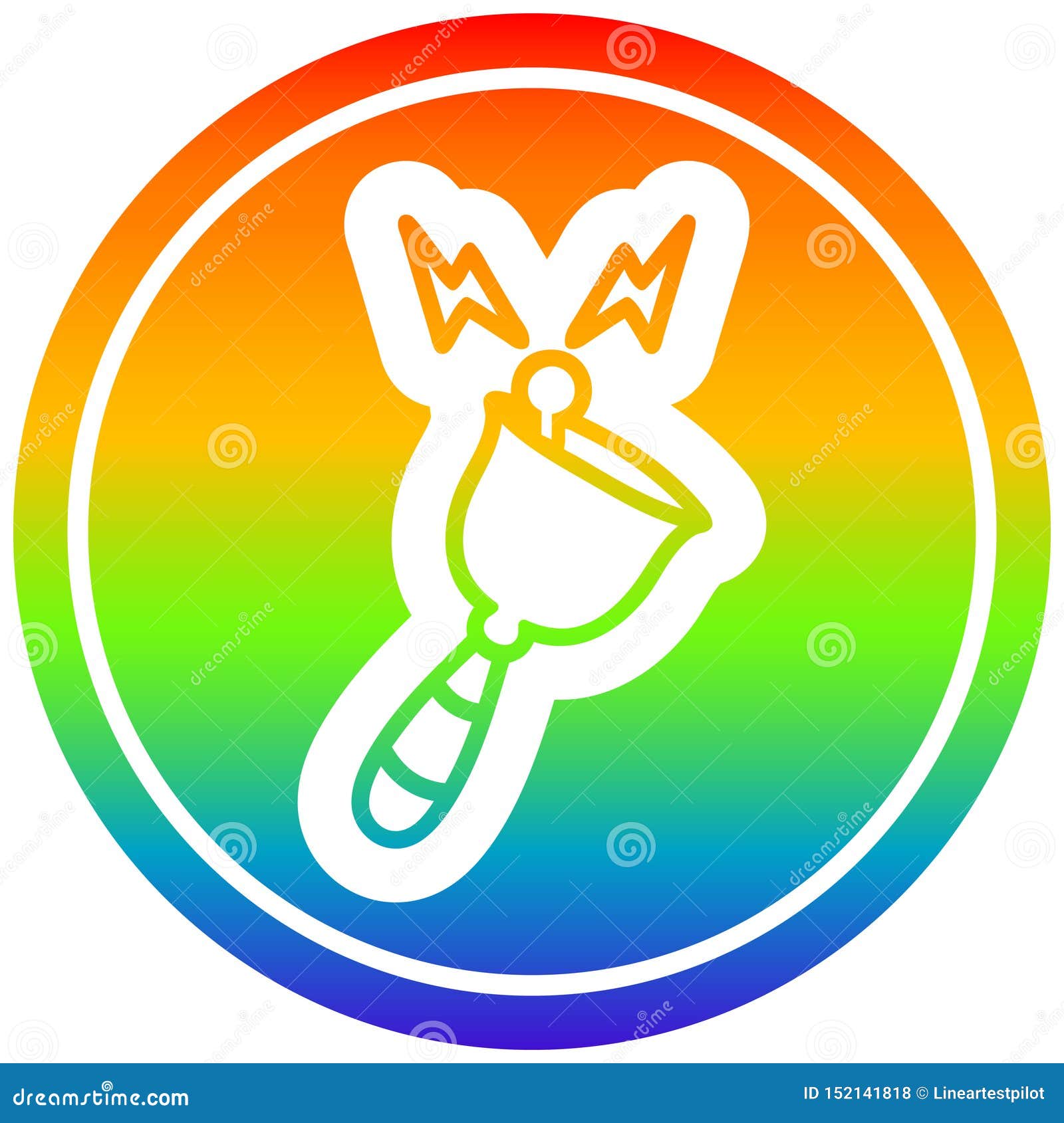 A Creative Ringing Bell Circular in Rainbow Spectrum Stock Vector ...