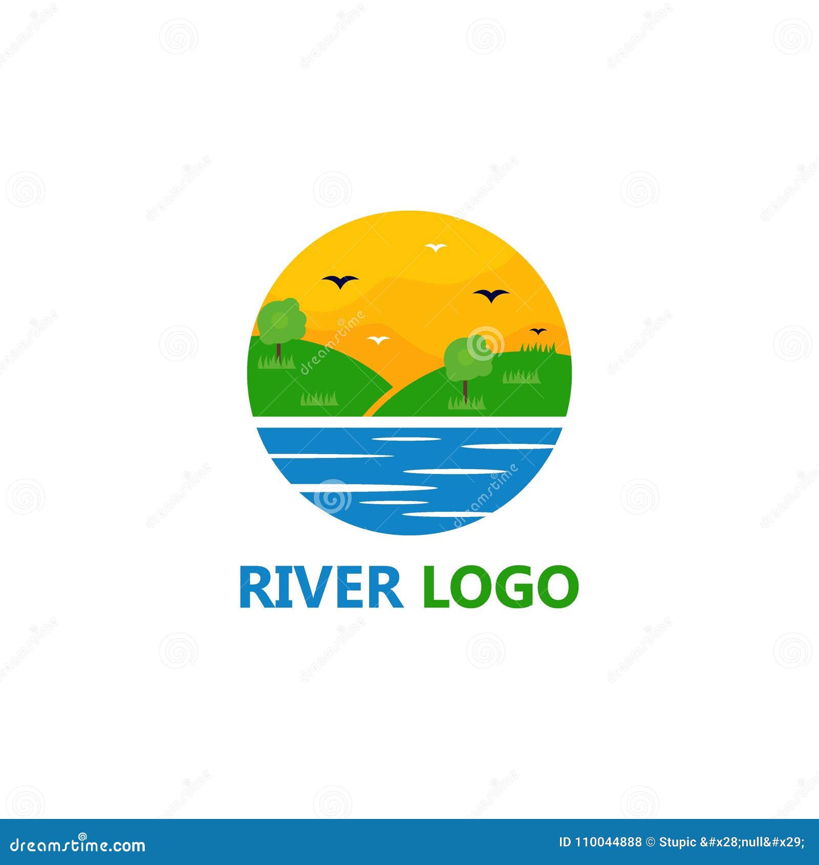 Creative River Logo Vector Art Logo Stock Illustration - Illustration ...