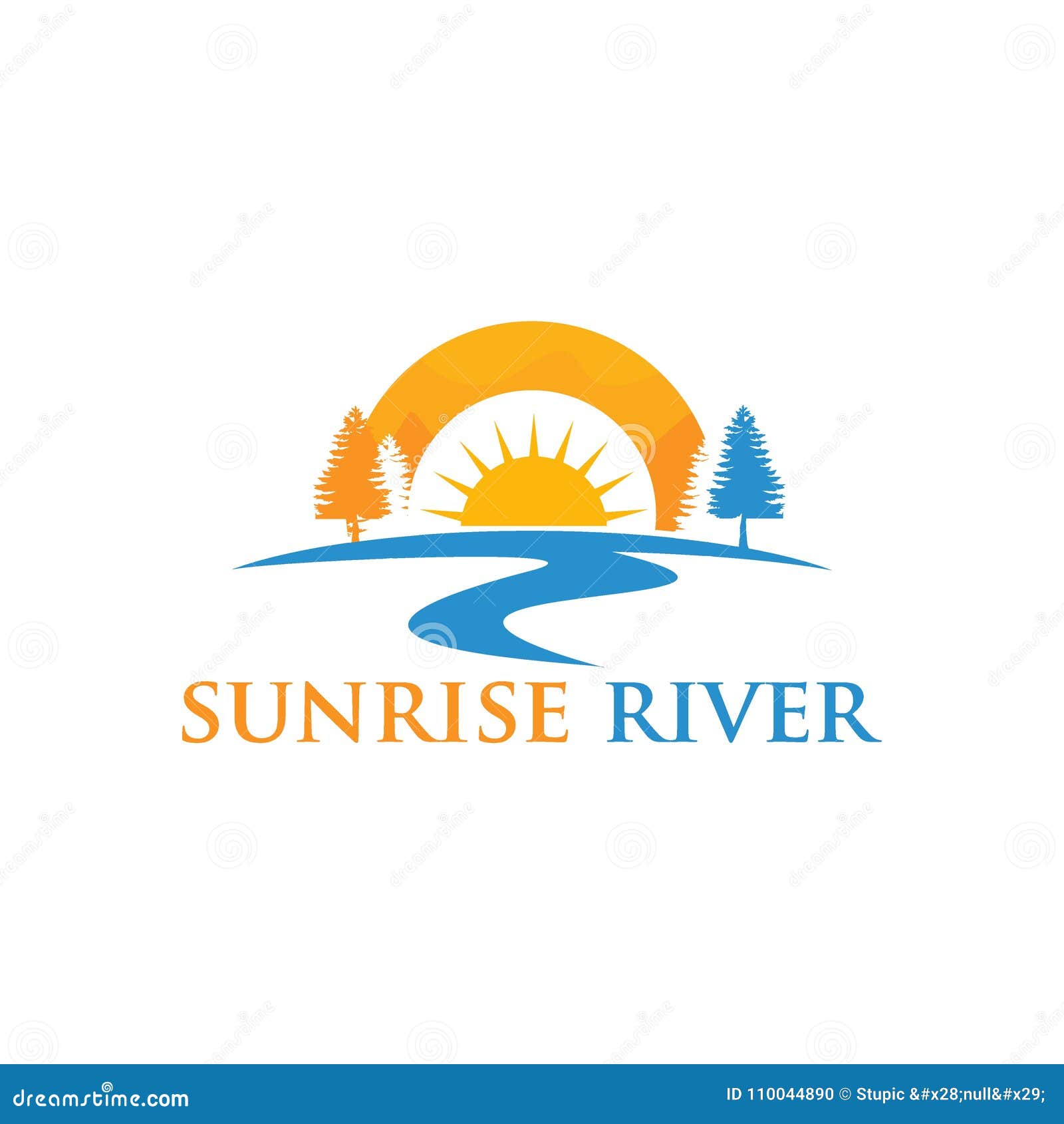 Creative River Logo Vector Art Logo Stock Illustration - Illustration ...