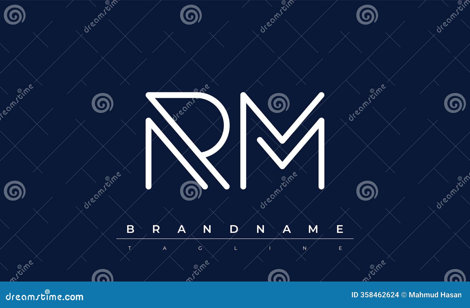 Creative RM Letter Initial Logo Vector Image Stock Vector ...