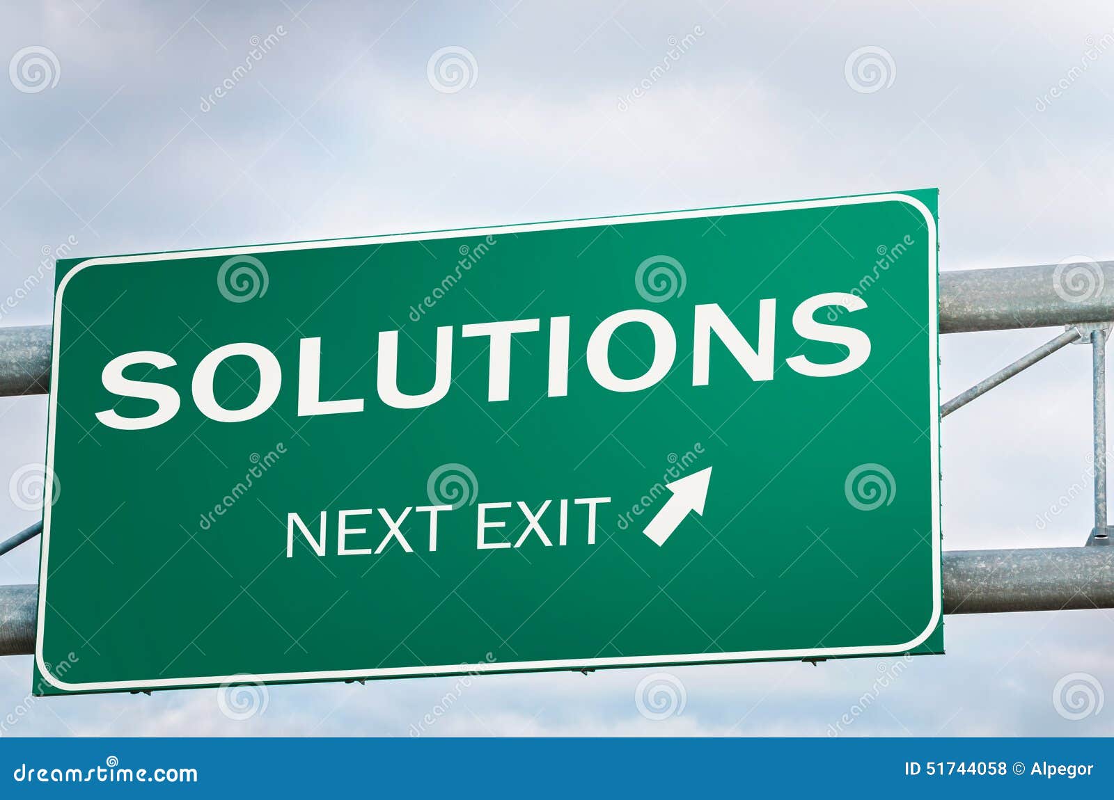 Creative Road Sign about Solutions Stock Photo - Image of answer ...
