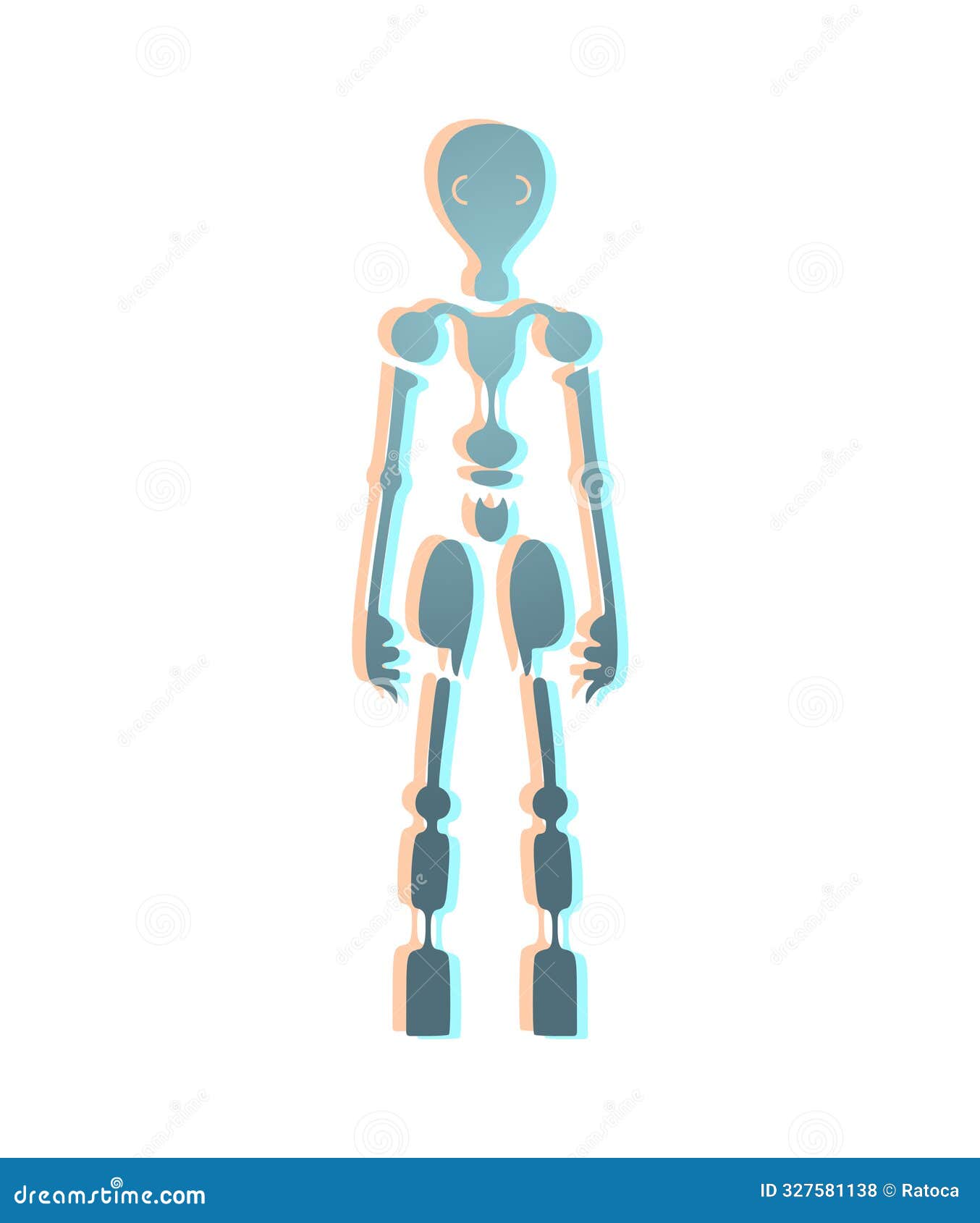 Creative robot draw stock vector. Illustration of humanoid - 327581138