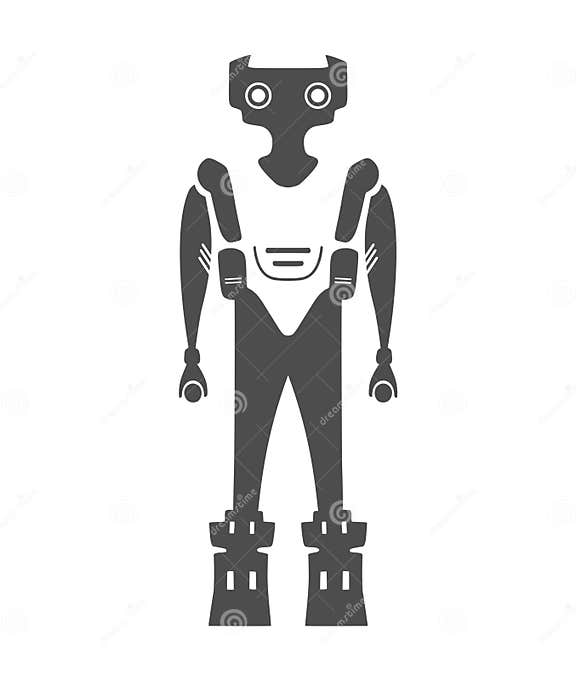 Creative robot draw stock vector. Illustration of robot - 349985261