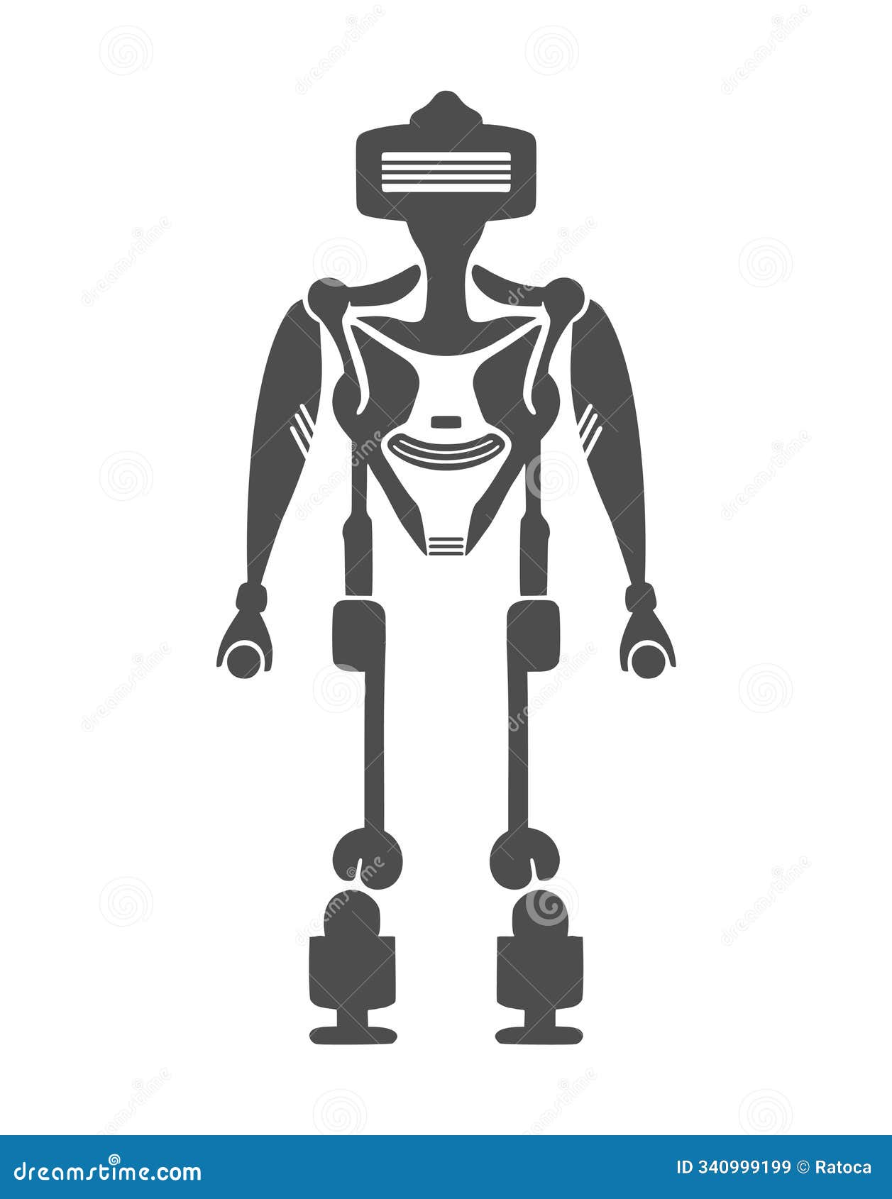 Creative robot draw stock vector. Illustration of isolated - 340999199