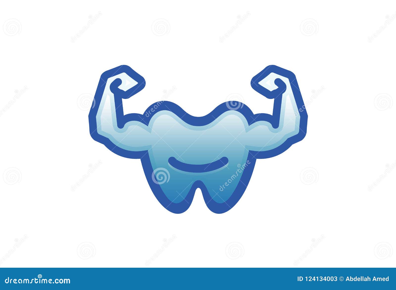 Strong Tooth Logo Design Illustration Stock Vector - Illustration of ...