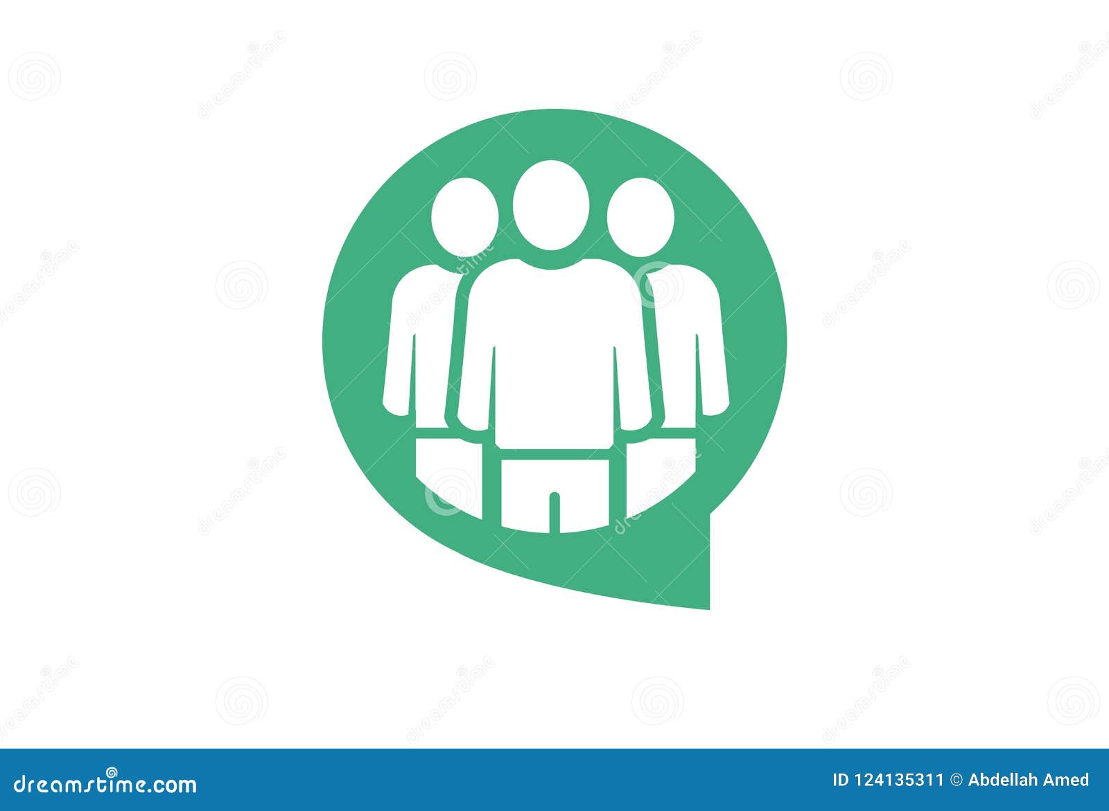 Team Talk People Chat Bubble Logo Vector Illustration | CartoonDealer ...