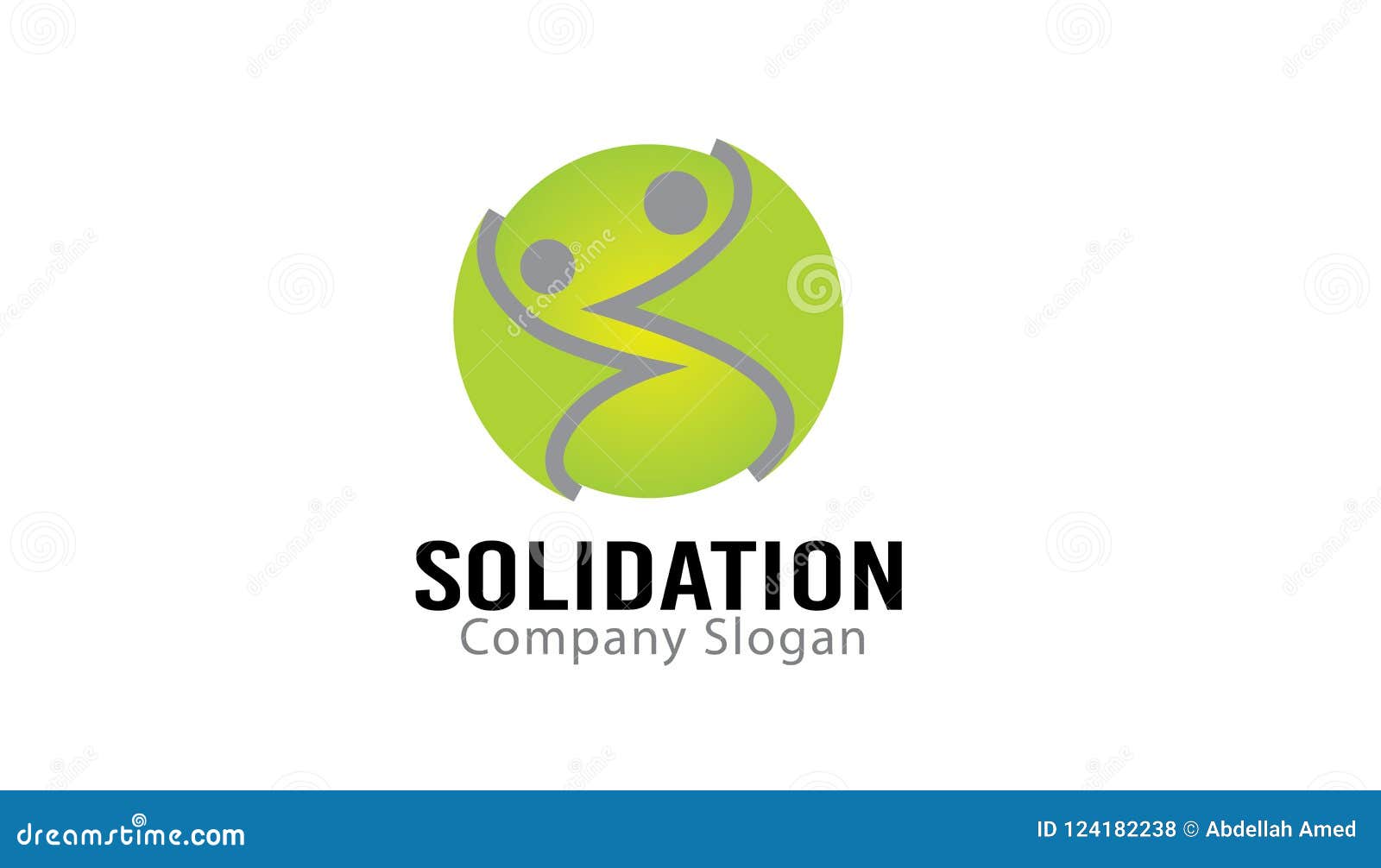 Solidation Logo Couple Circle Design Illustration Stock Vector ...