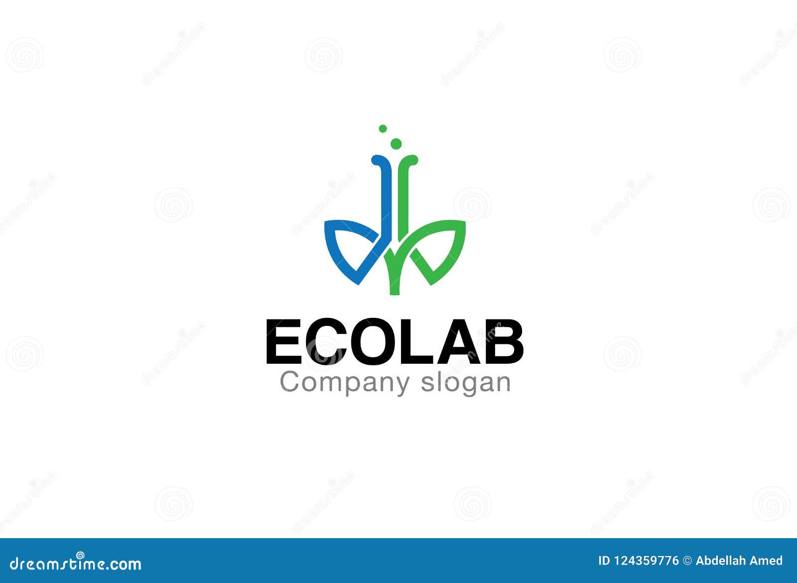 Eco Lab Logo Design Illustration Stock Vector - Illustration of green ...