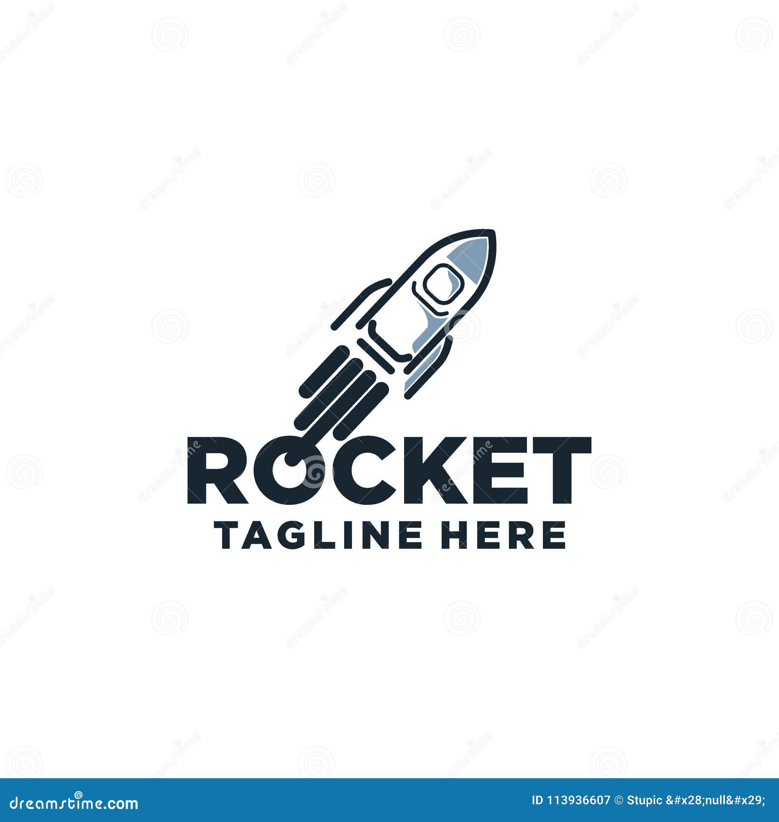 Creative Rocket Logo Design Vector Art Logo Stock Vector - Illustration ...