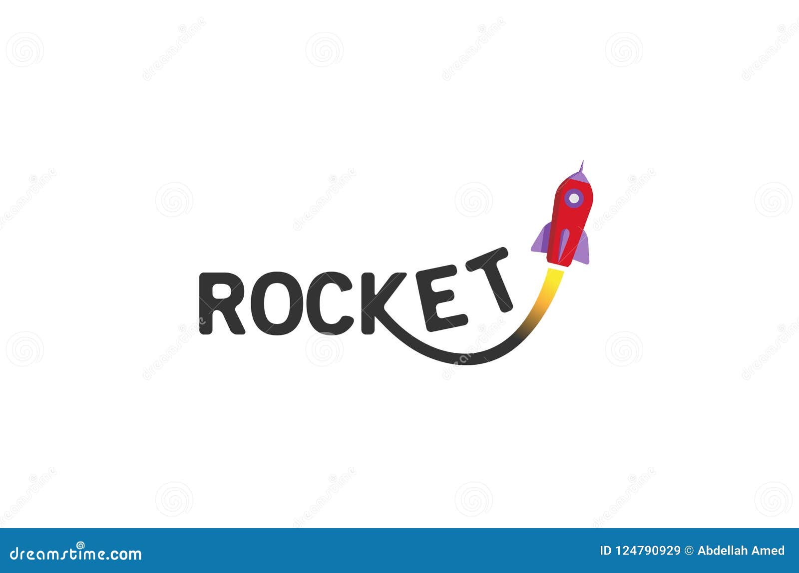 Creative Rocket Text Font Symbol Logo Stock Vector - Illustration of ...