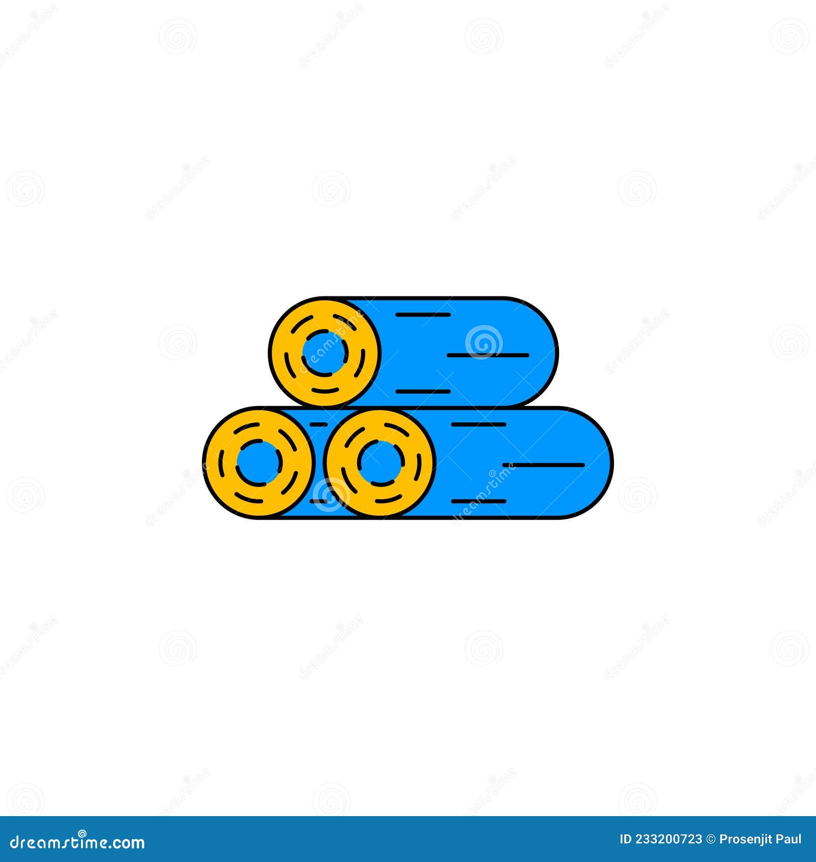 Creative Roll Wall Paper Icon Stock Vector - Illustration of timber ...