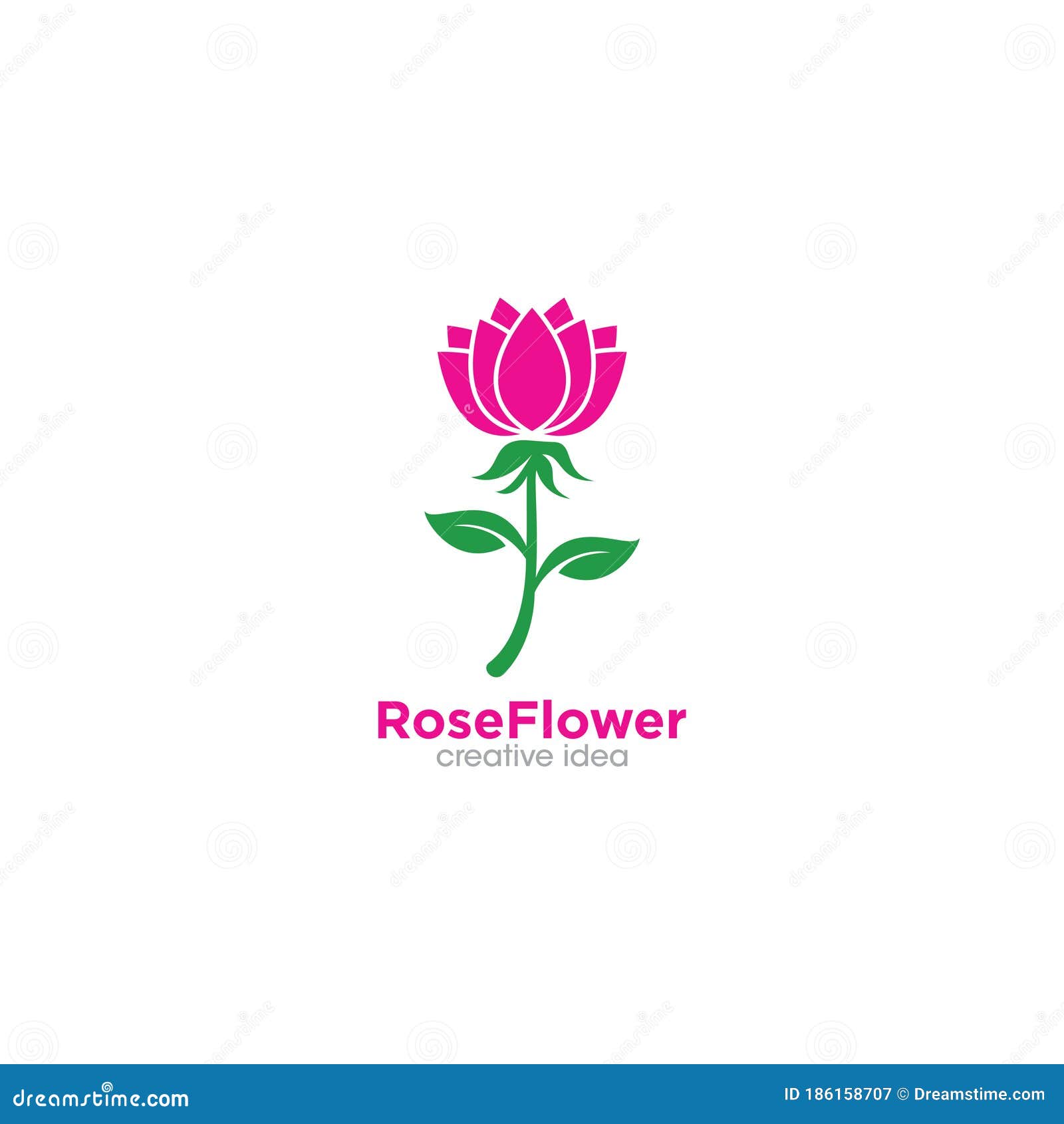 Creative Roses Logo Design Template Stock Vector - Illustration of ...