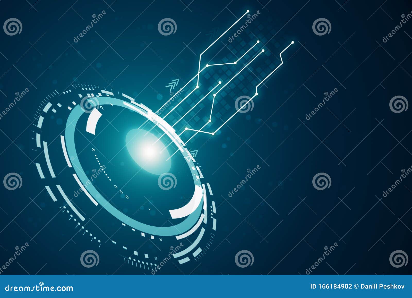Creative Round Digital Button Stock Illustration - Illustration of ...