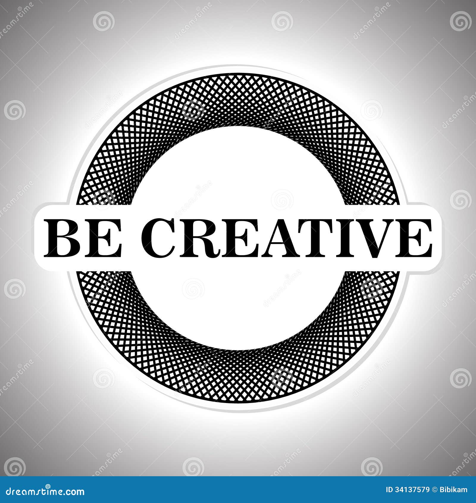 Creative round Emblem stock vector. Illustration of expression - 34137579