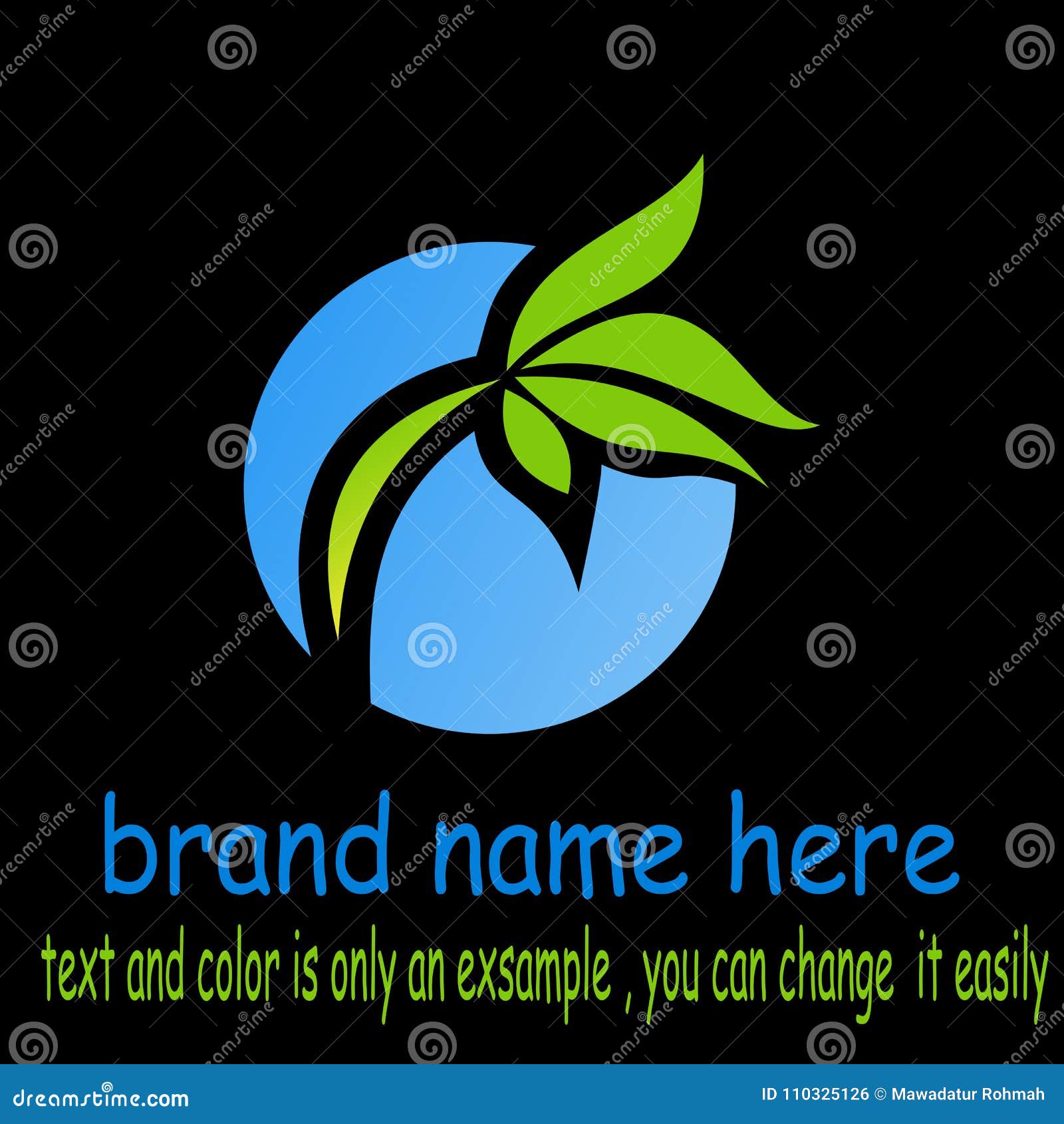 Creative Round Leaf Logo Vector Stock Vector - Illustration of concept ...