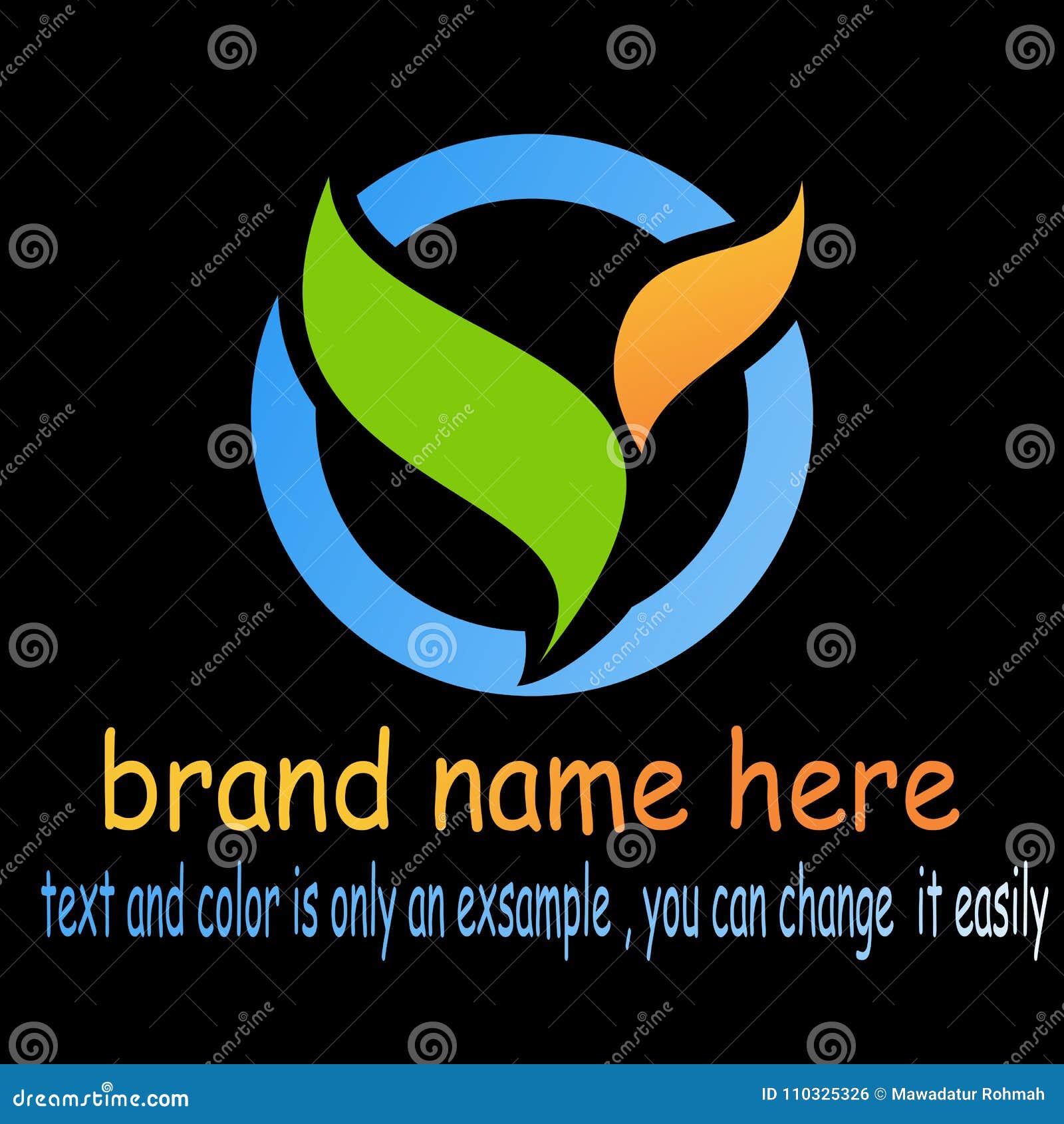 Creative Round Leaf Logo Vector Stock Vector - Illustration of fresh ...