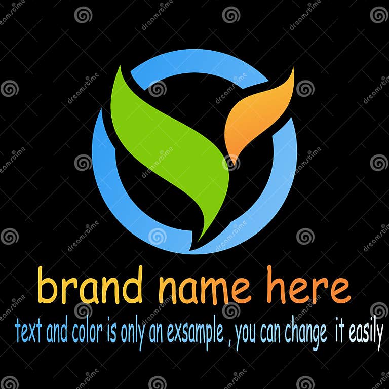 Creative Round Leaf Logo Vector Stock Vector - Illustration of fresh ...