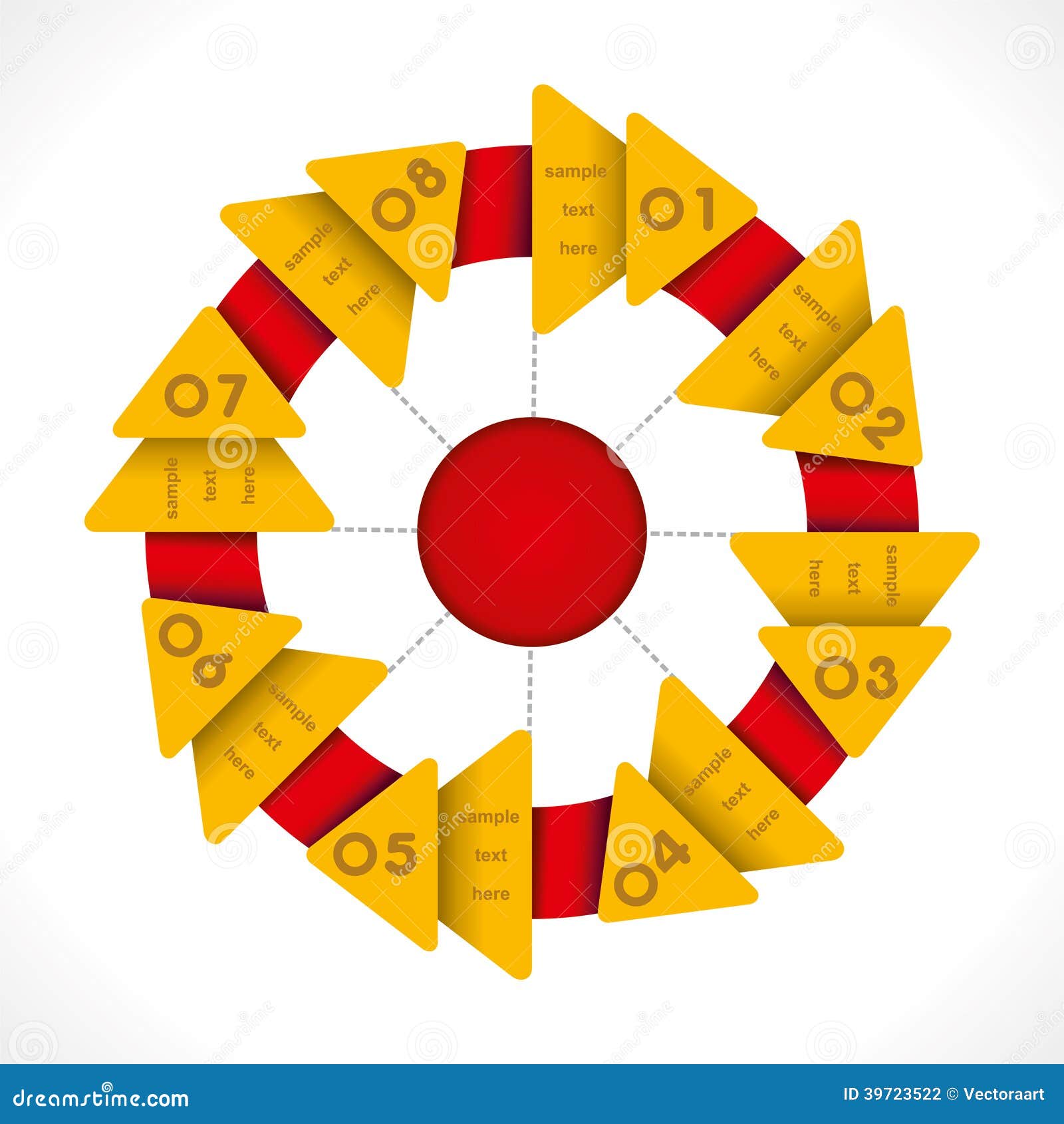 Creative Round Shape Info-graphics Design Stock Vector - Illustration ...