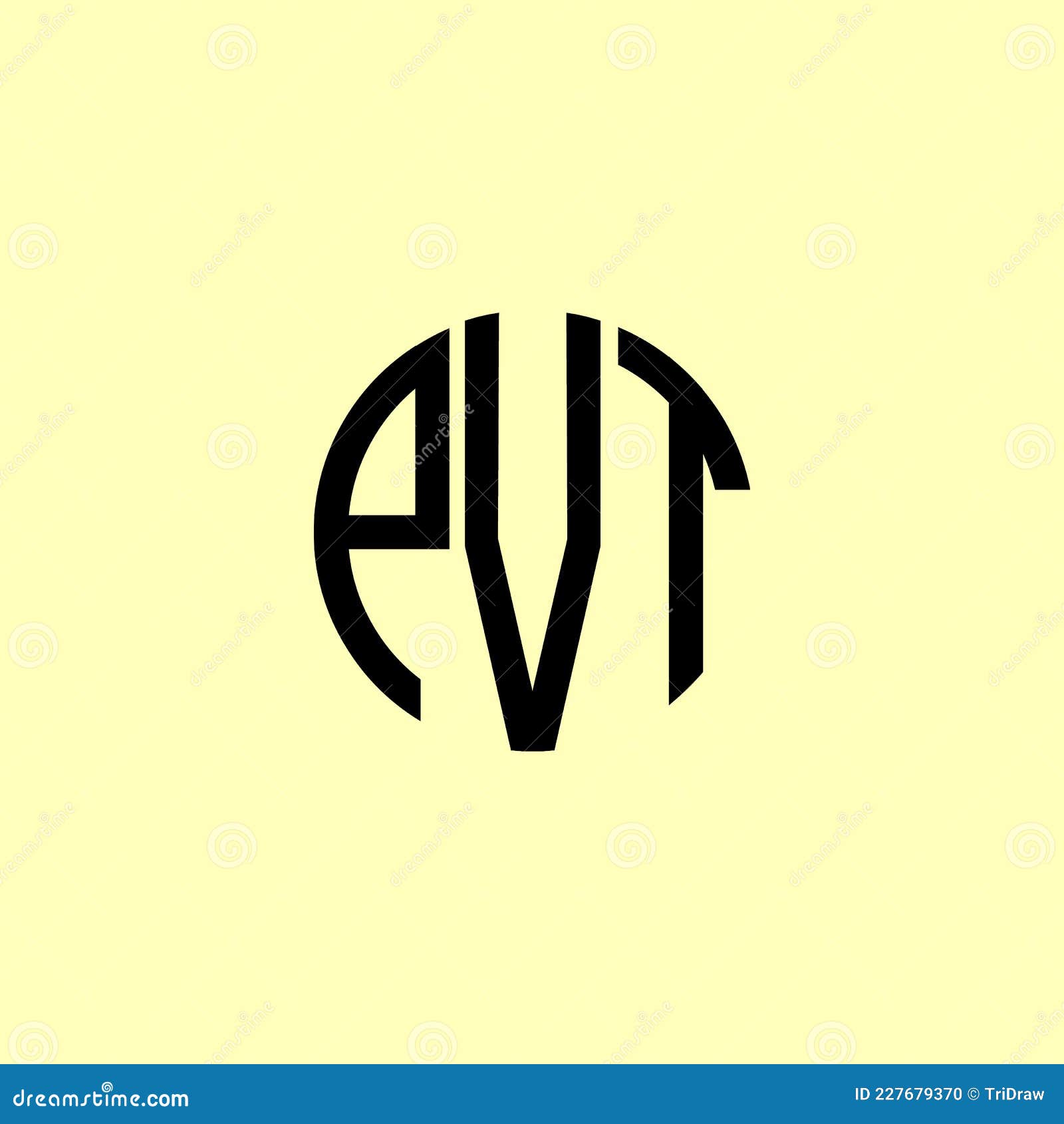 Creative Rounded Initial Letters EVT Logo Stock Vector - Illustration ...