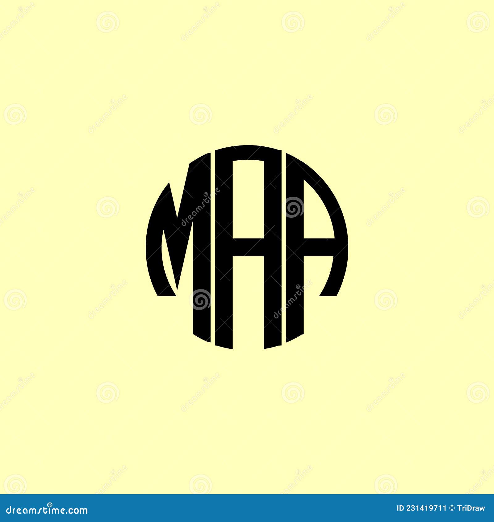 Creative Rounded Initial Letters MAA Logo Stock Vector - Illustration ...