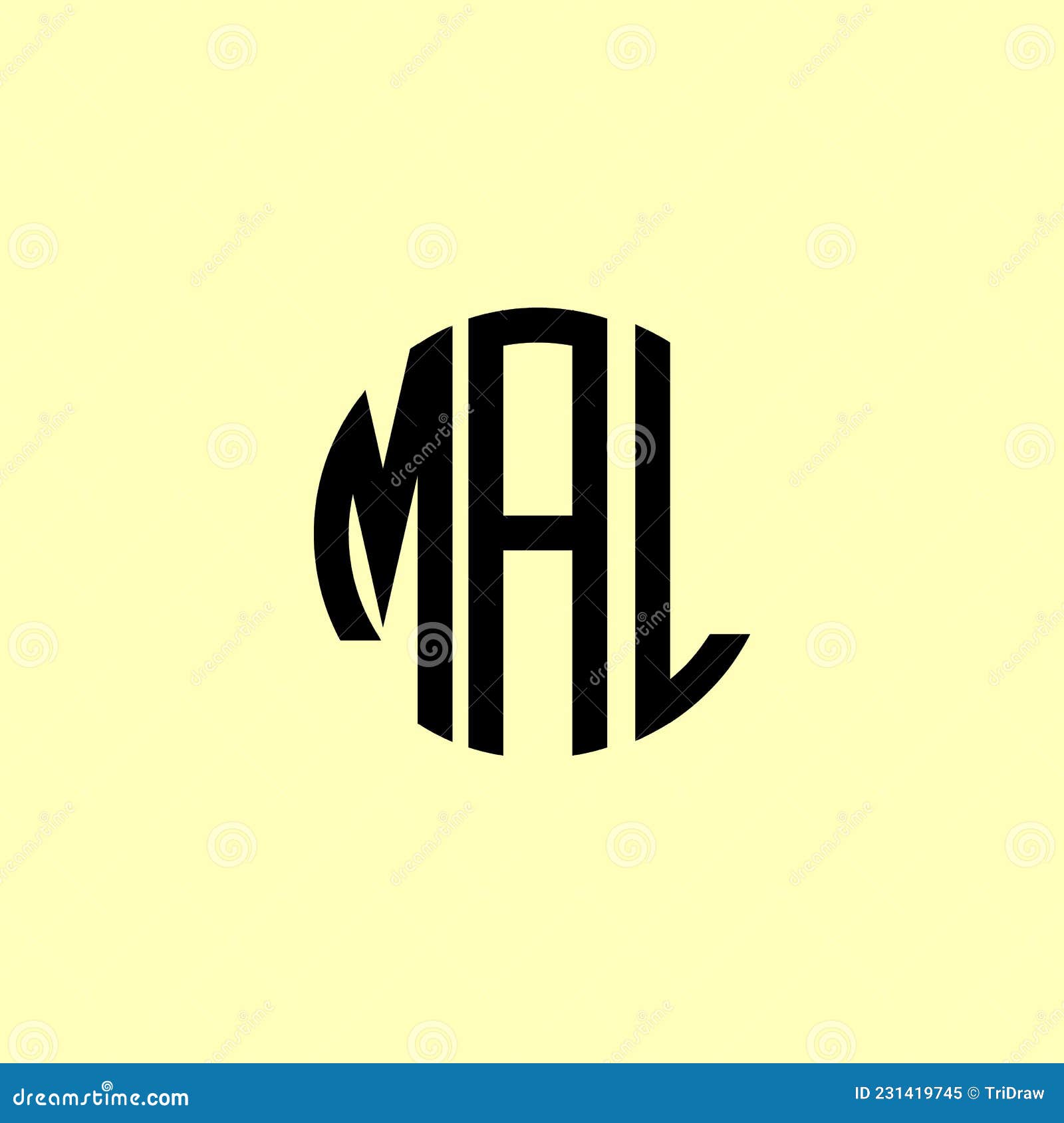 Creative Rounded Initial Letters MAK Logo Stock Vector - Illustration ...